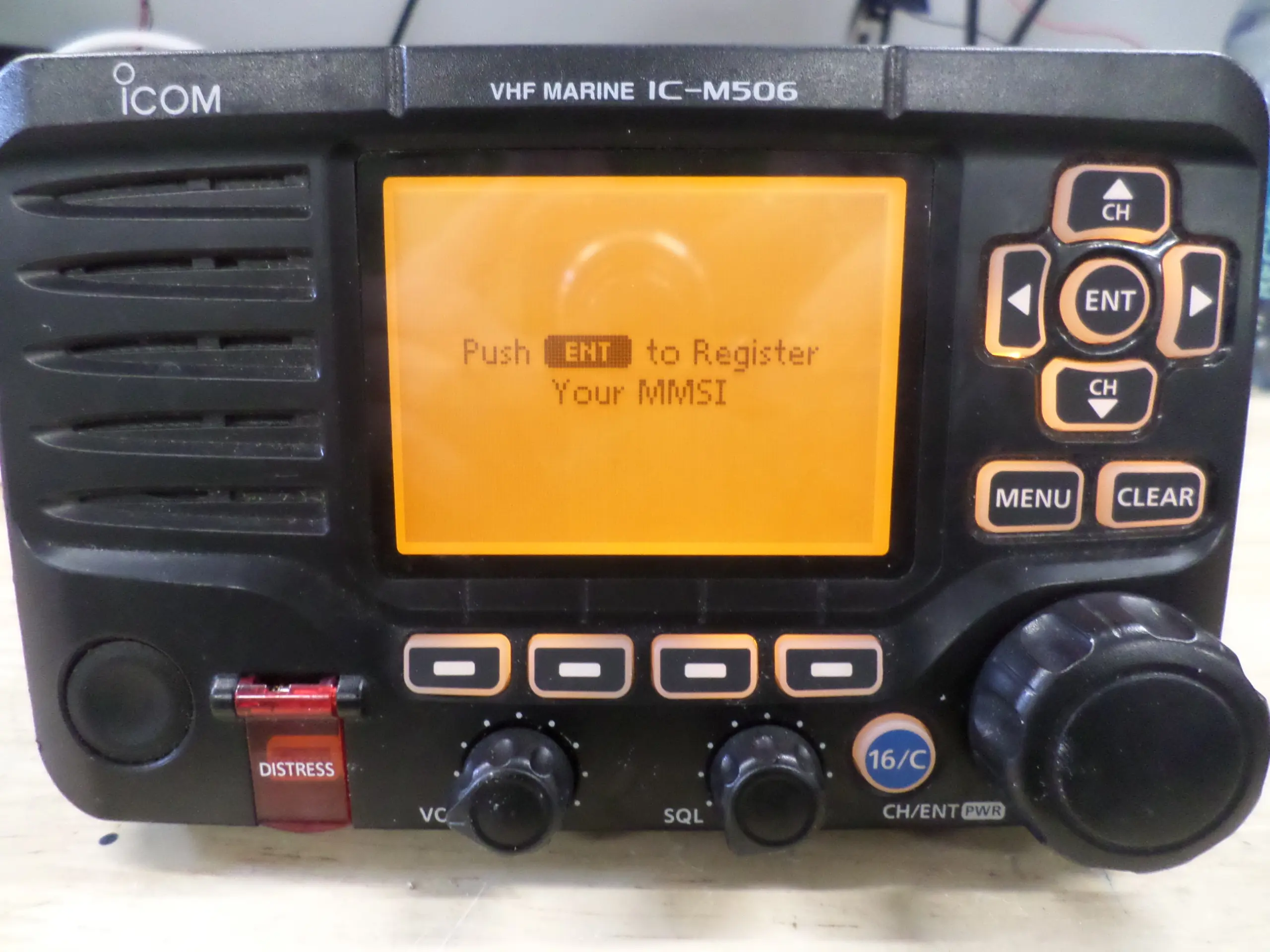 Icom IC-M506 DSC Marine VHF Transceiver - Tested - No Front Mic Port ...