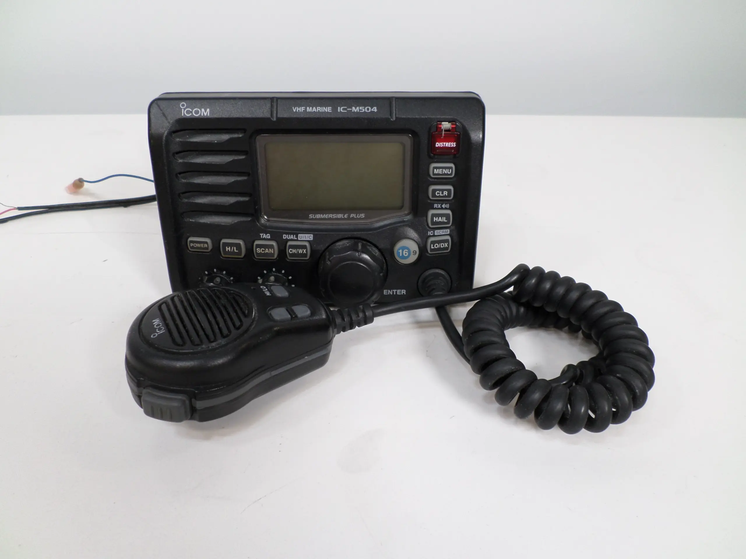 ICOM IC-M504 Marine DSC VHF Radio with Attached Mic - Good Condition ...