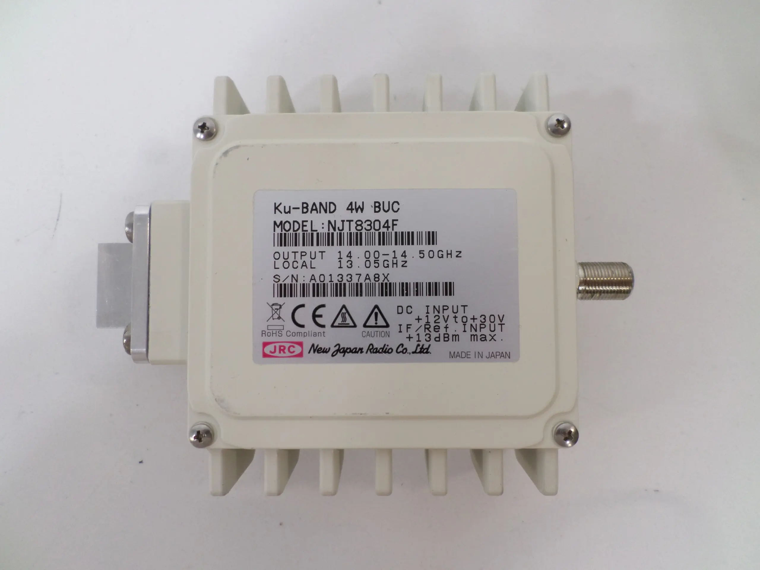 Japan Radio Co 4W Ku Band BUC NJT8304F from KVH V3-HTS VSAT System ...