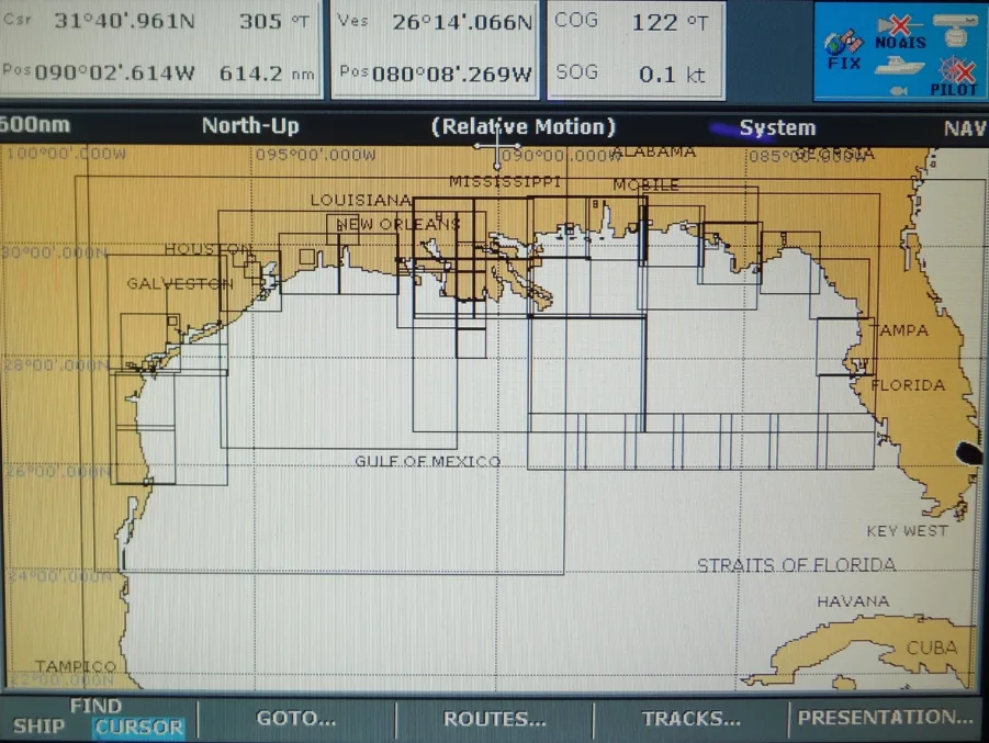 Navionics 64MB CF Chart Card CF/1G907XL3 "Gulf of Mexico" Dec 2004 ...