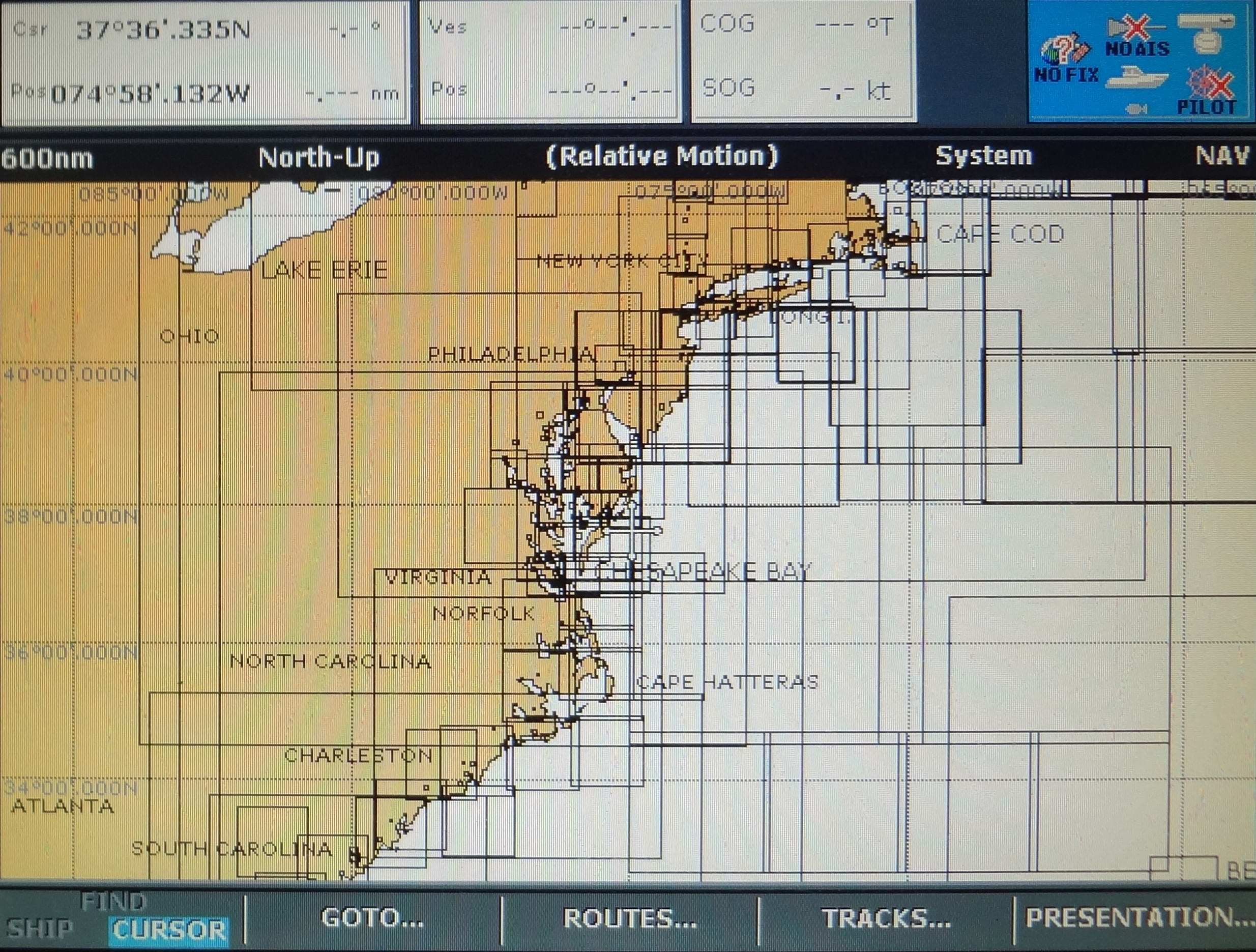 Navionics 512MB CF Chart Card CF/16XG "USA - East" V01.19 - May 07 ...