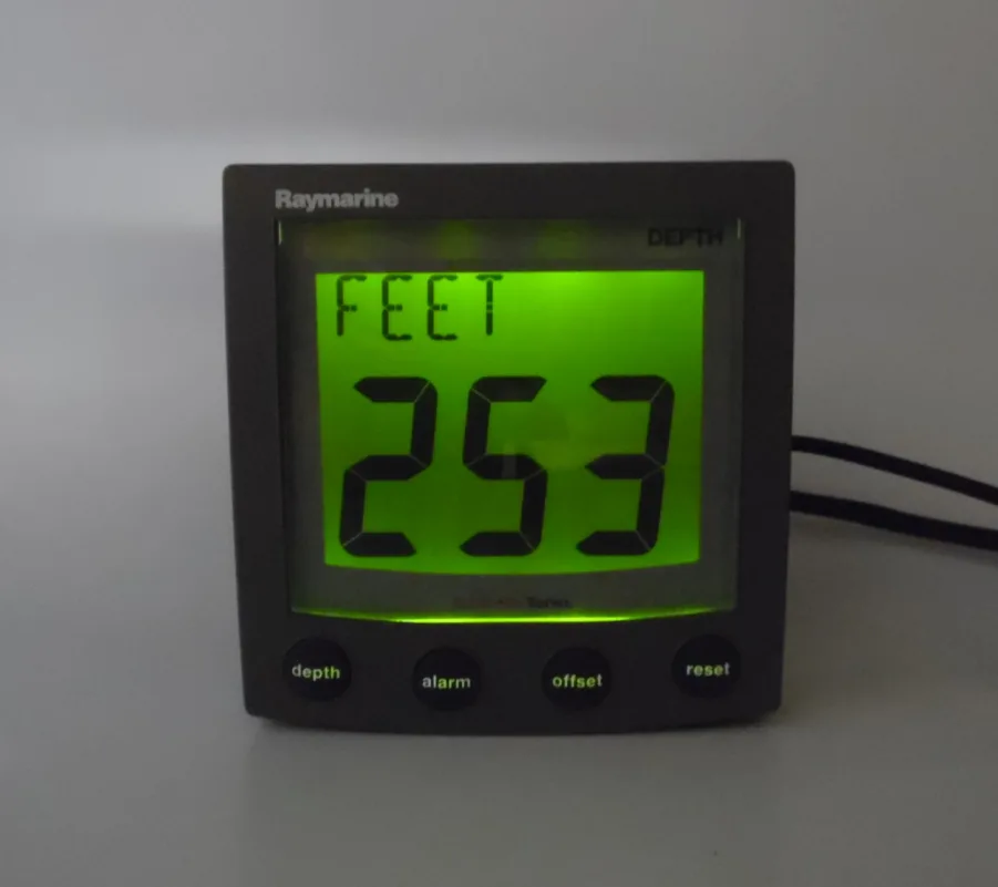 Raymarine ST60 Depth Instrument Display with Sun Cover and Cables ...