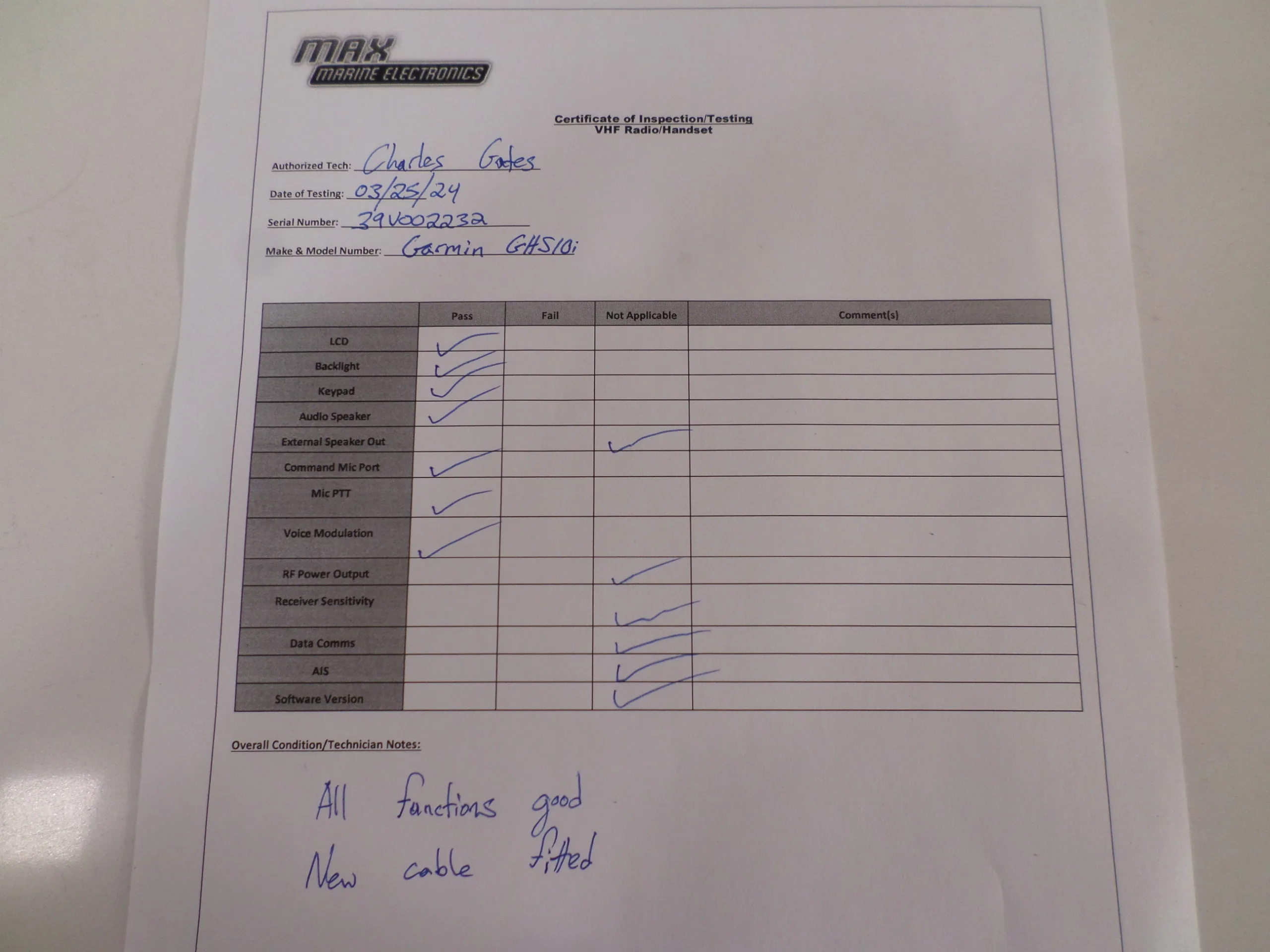 Garmin GHS10i Second Station Handset for VHF300/200 Black Box VHF - New ...