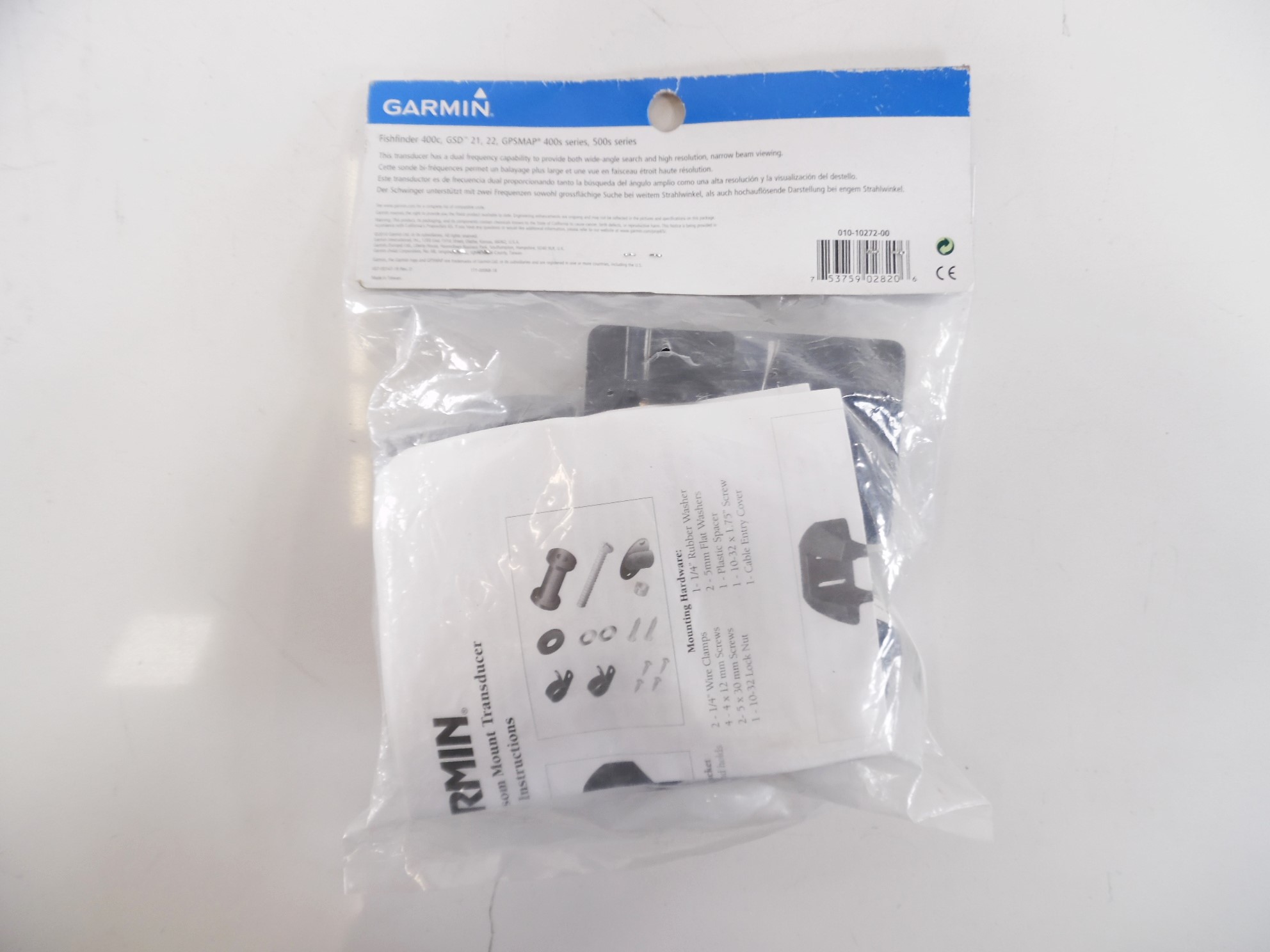 Garmin 101-10272-00 Transom-Mount Depth/Temperature Transducer-New Old ...