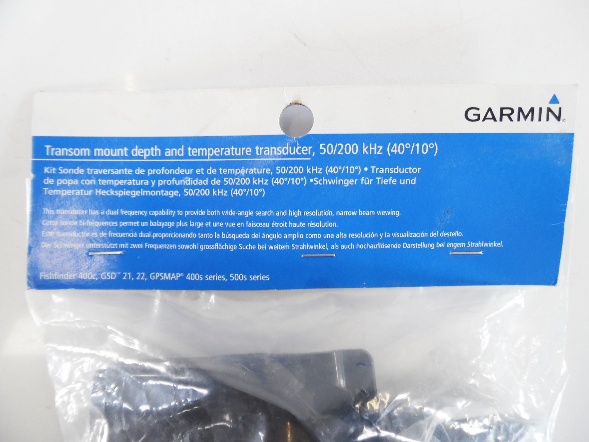 Garmin 101-10272-00 Transom-Mount Depth/Temperature Transducer-New Old ...
