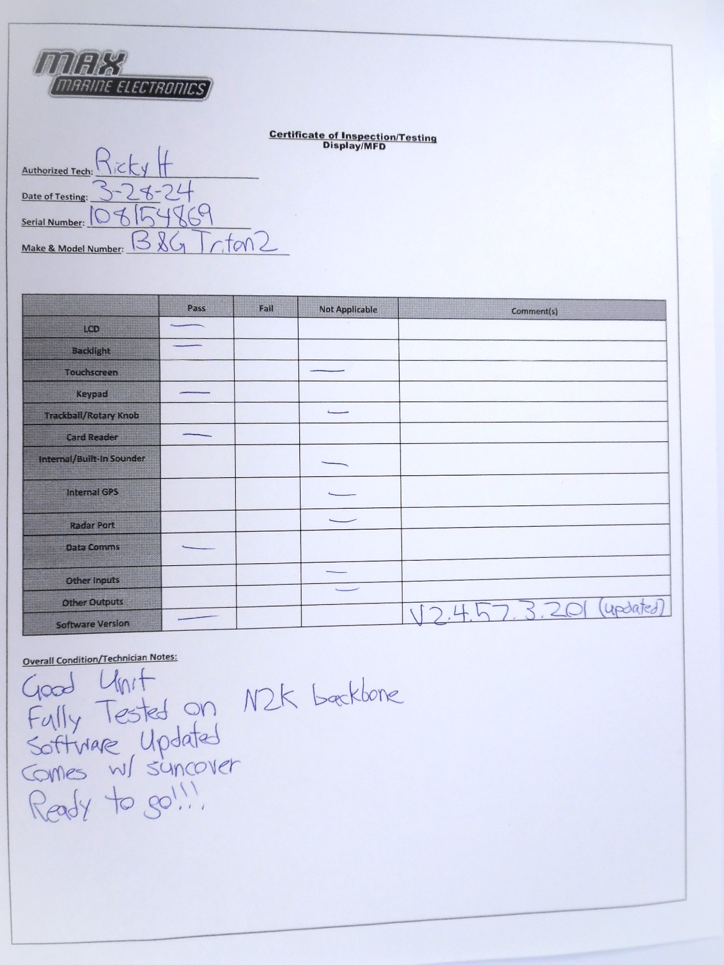 BandG~Triton 2 Digital Display 000-13294-001 NMEA2000 Instrument - Max ...