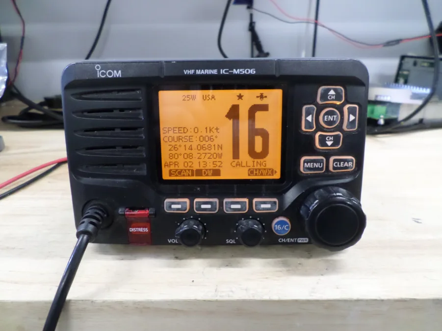 Icom IC-M506 Marine VHF Transceiver with Mounting Hardware - Tested ...