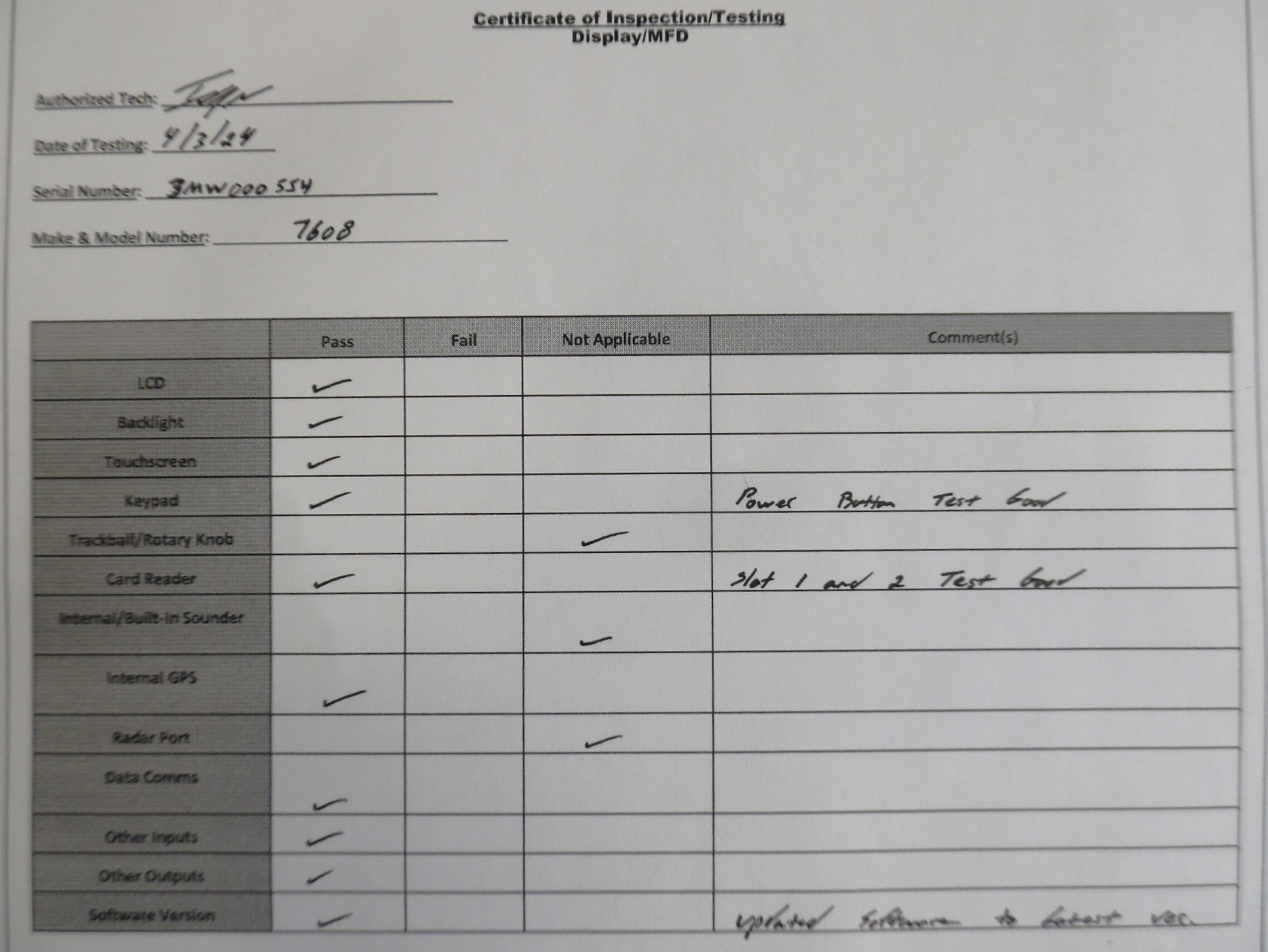 Garmin GPSmap 7608 W/ Suncover Tested Good! (90 Day Warr!) - Max Marine ...