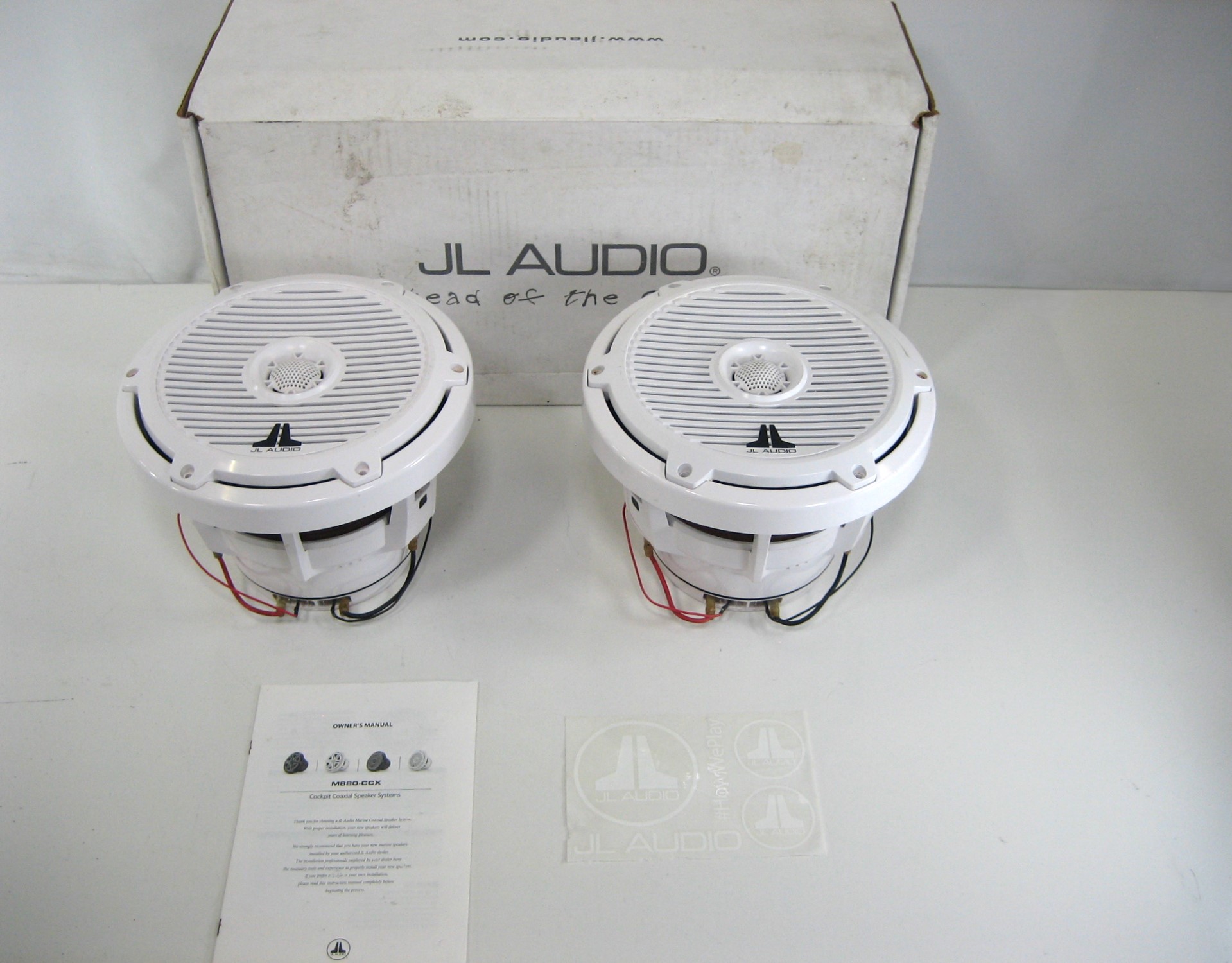 JL Audio M880 CCX CG WH 8.8” Pair of Marine Coaxial Speakers White ...