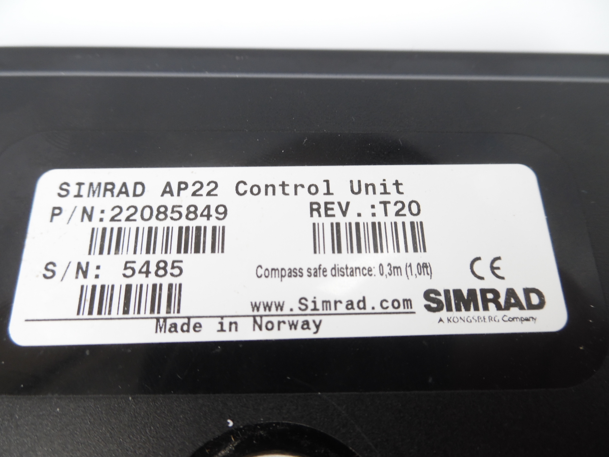 Simrad AP22 Autopilot Control Head PN 22085849 MME REFURB - Max Marine ...