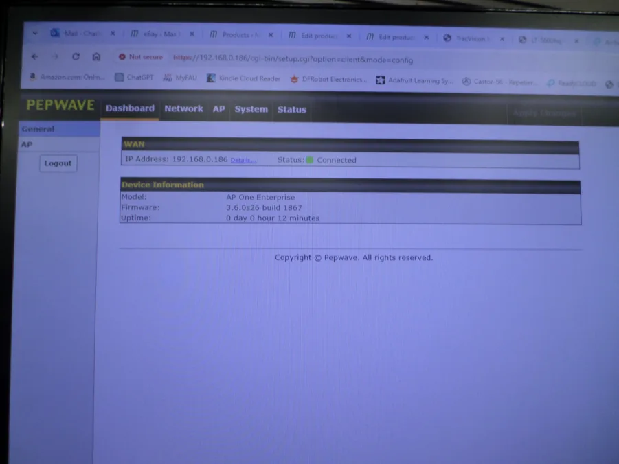 Pepwave AP One Enterprise APO-ENT Wireles AC Access Point - Tested ...