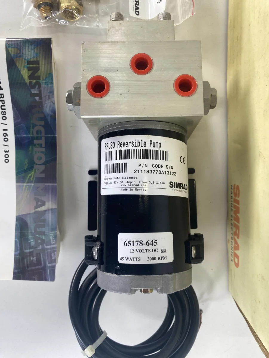 Simrad RPU80 12V Reversing Autopilot Hydraulic Pump New Open Box - Max ...