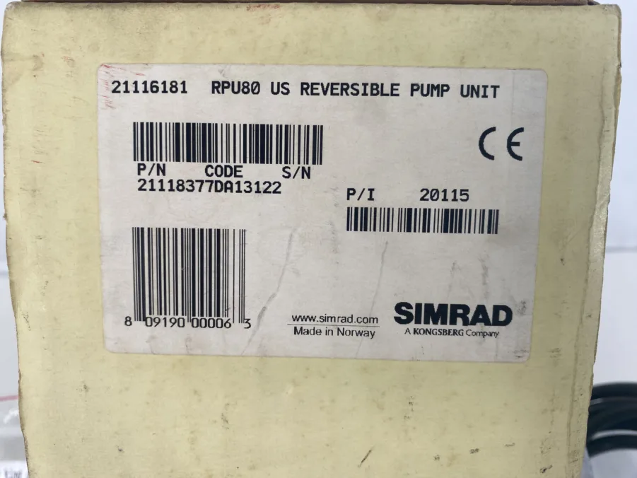 Simrad RPU80 12V Reversing Autopilot Hydraulic Pump New Open Box - Max ...