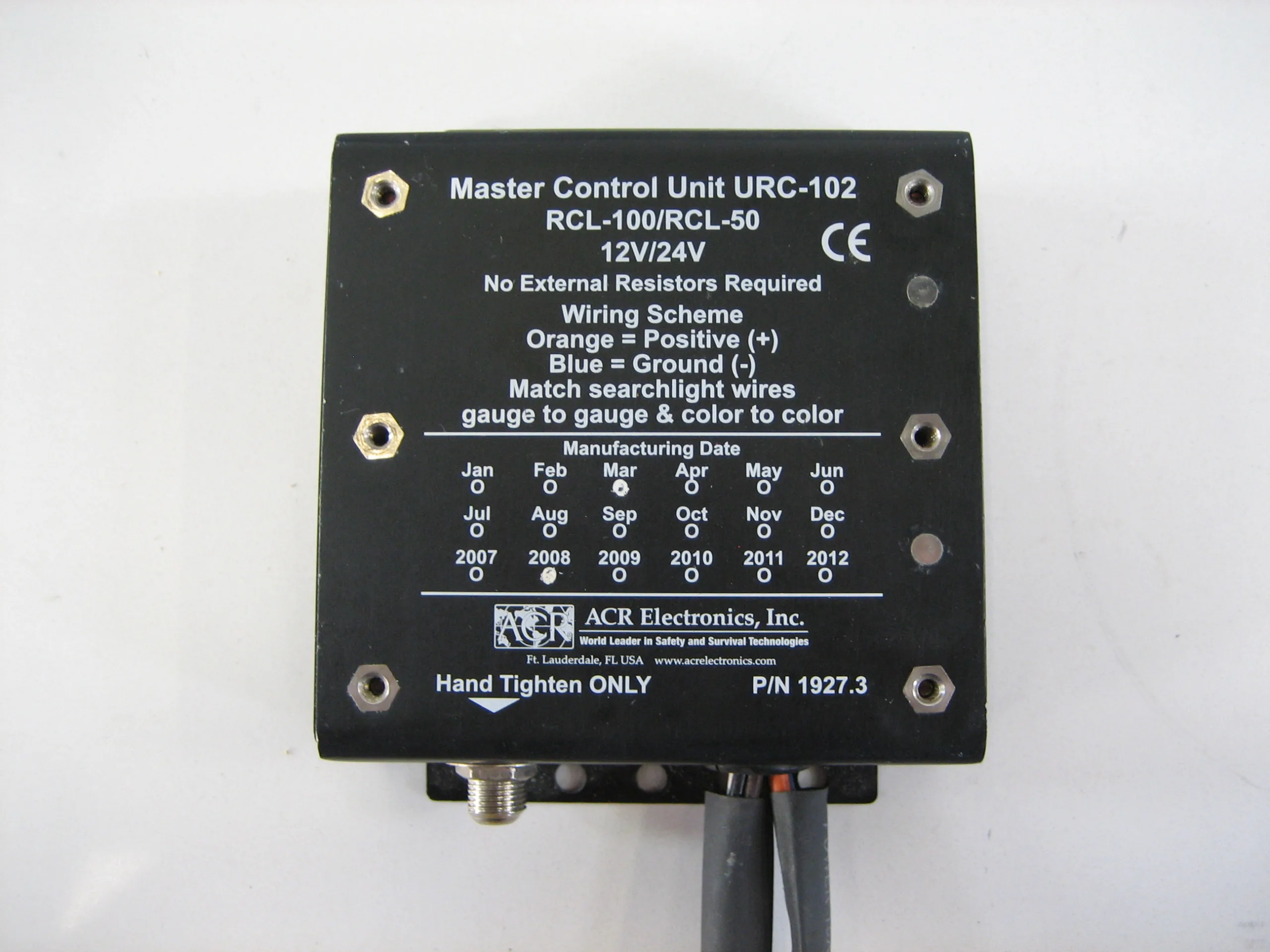 ACR RCL-100D 12v Remote Control Search Light + Point Pad TESTED GOOD ...