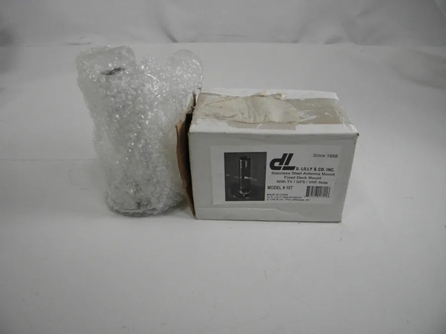 D Lilly 107 Stainless 4" Antenna Mount w/1"-14 Threads Replaces ...