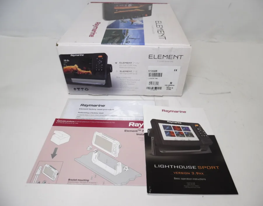 Raymarine E70532 Element 7 HV - 7" Plotter w/ HV-100 CHIRP HyperVision Transducer *FACTORY REMAN ...