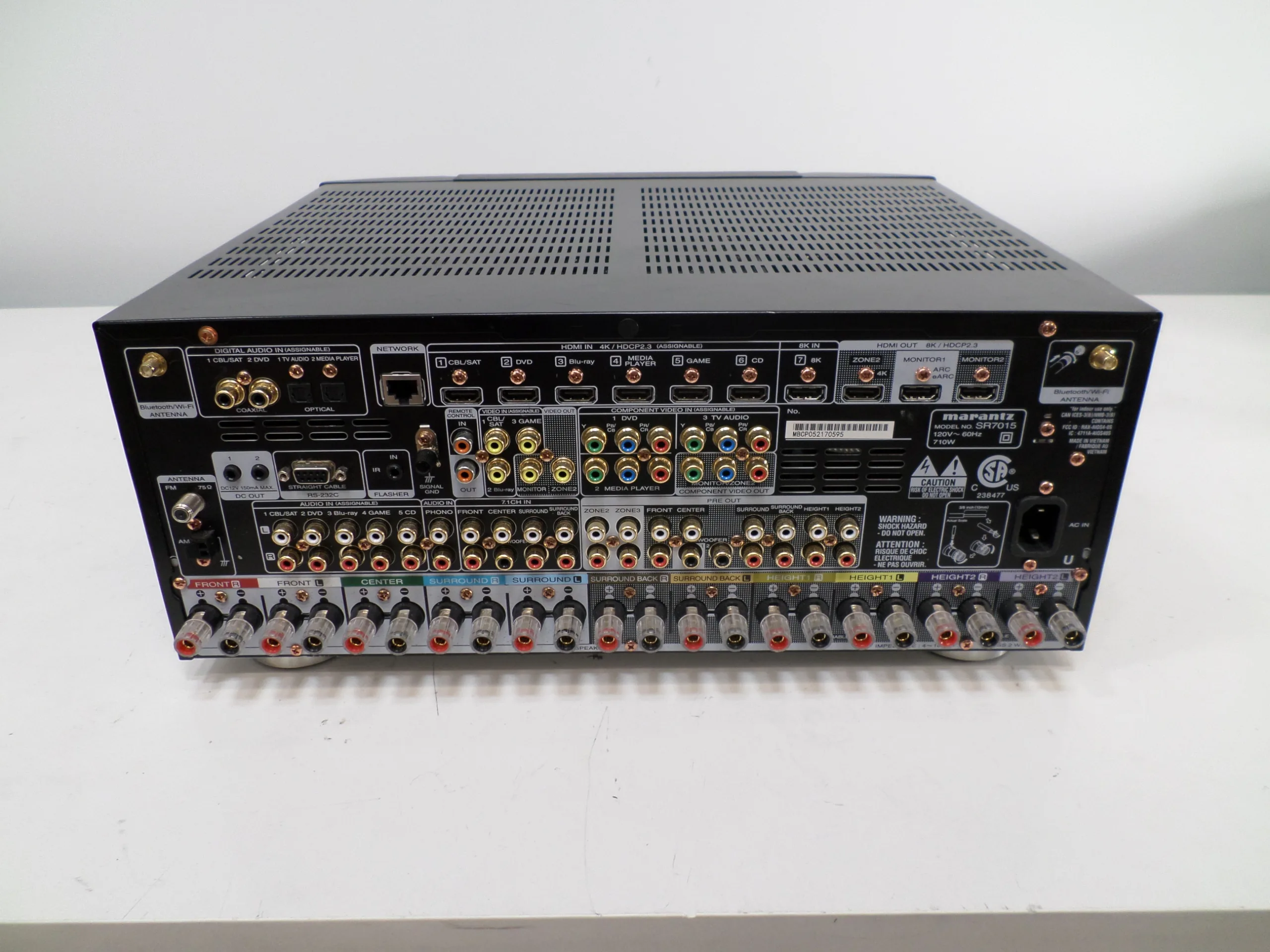 Marantz SR7015 125W 9.2 Channel Home Theater Receiver with 8k HDMI ...