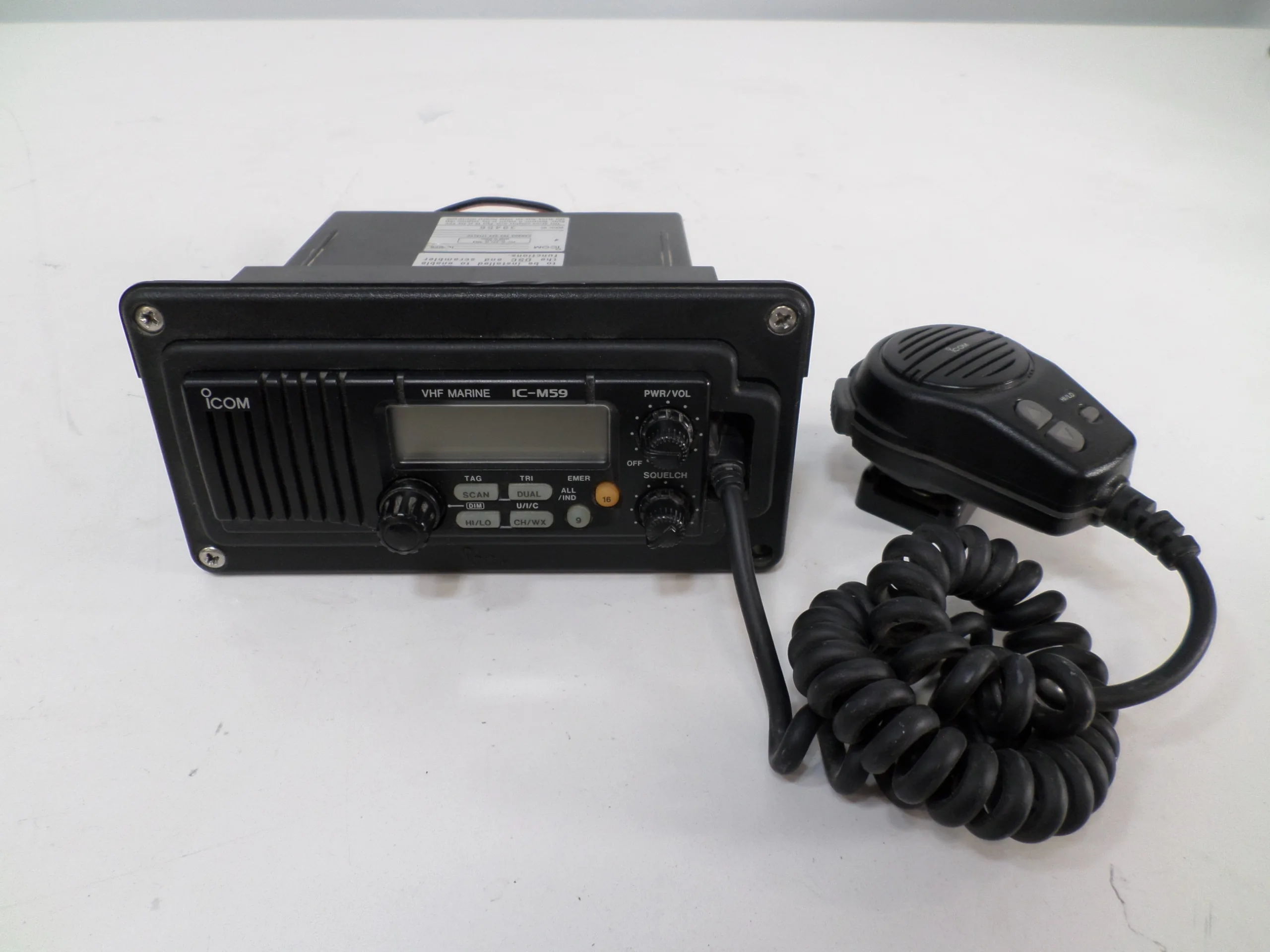 Icom IC-M59 Marine VHF Radio with Mic and Mounting Plate - Fully Tested ...