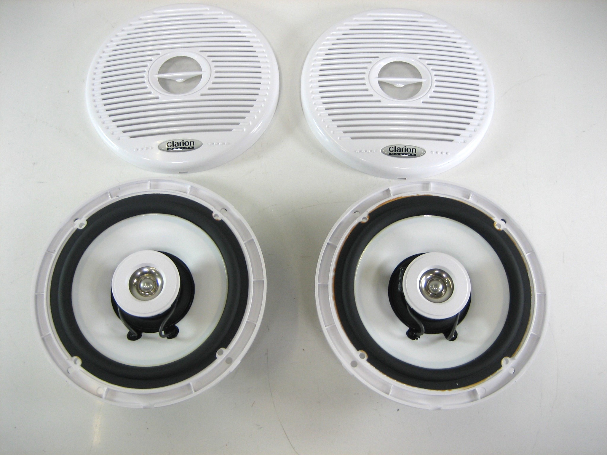 Clarion CM1622-R Marine Coaxial 6.5'' Speakers & .75'' Tweeters - Max ...