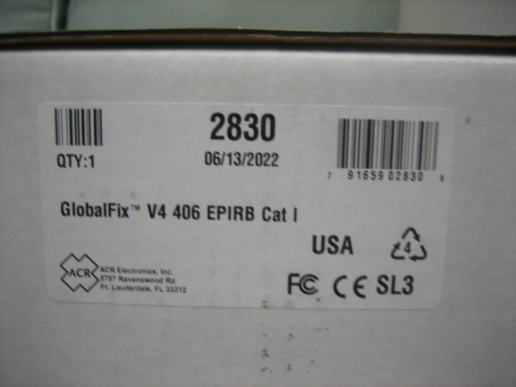 ACR 2830 GlobalFix V4 Category I EPIRB w/Auto Hydrostatic Release *NEW ...