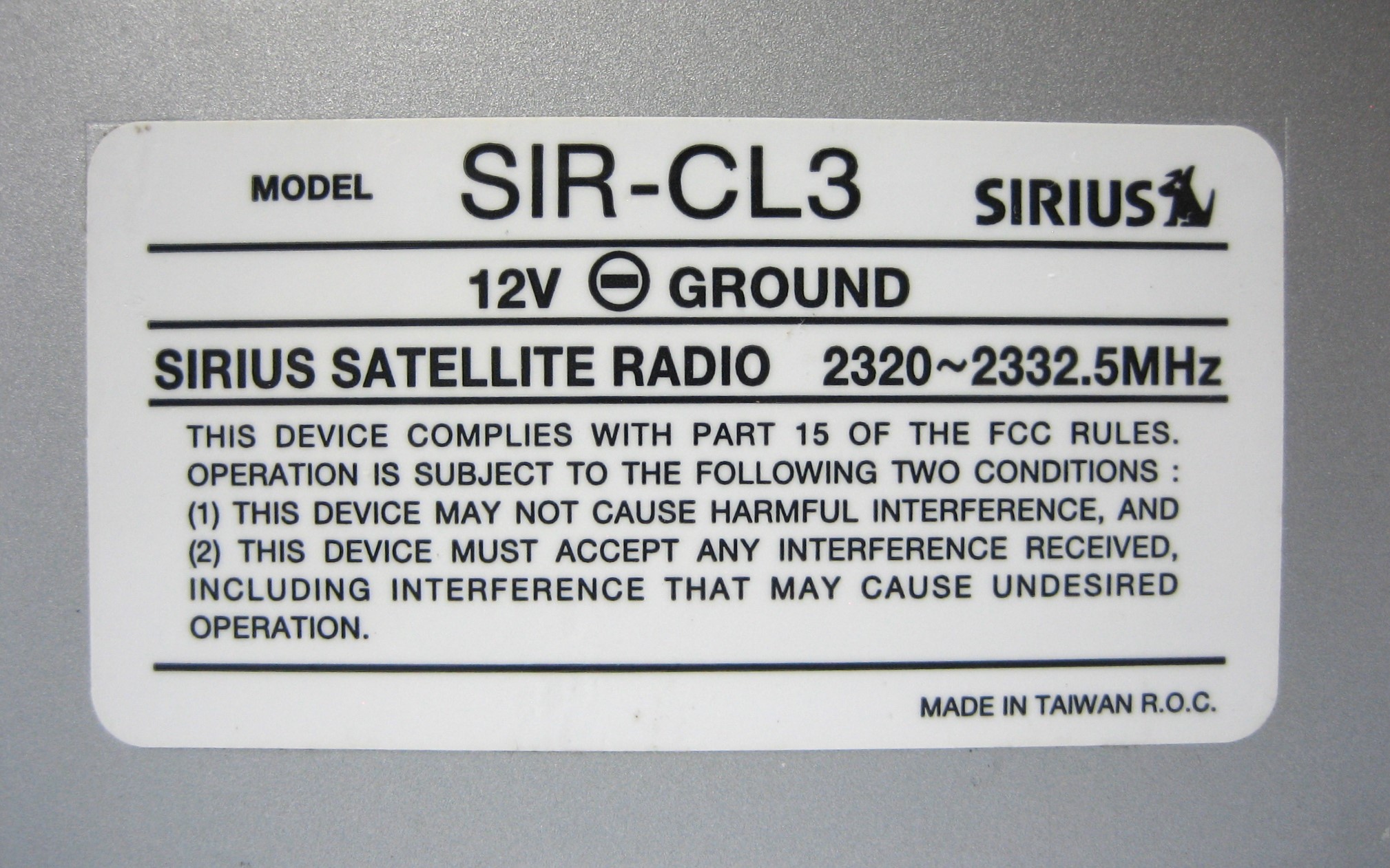 Sirius SIR-CL3 Satellite Connect Radio Receiver CLARION ONLY - Max ...