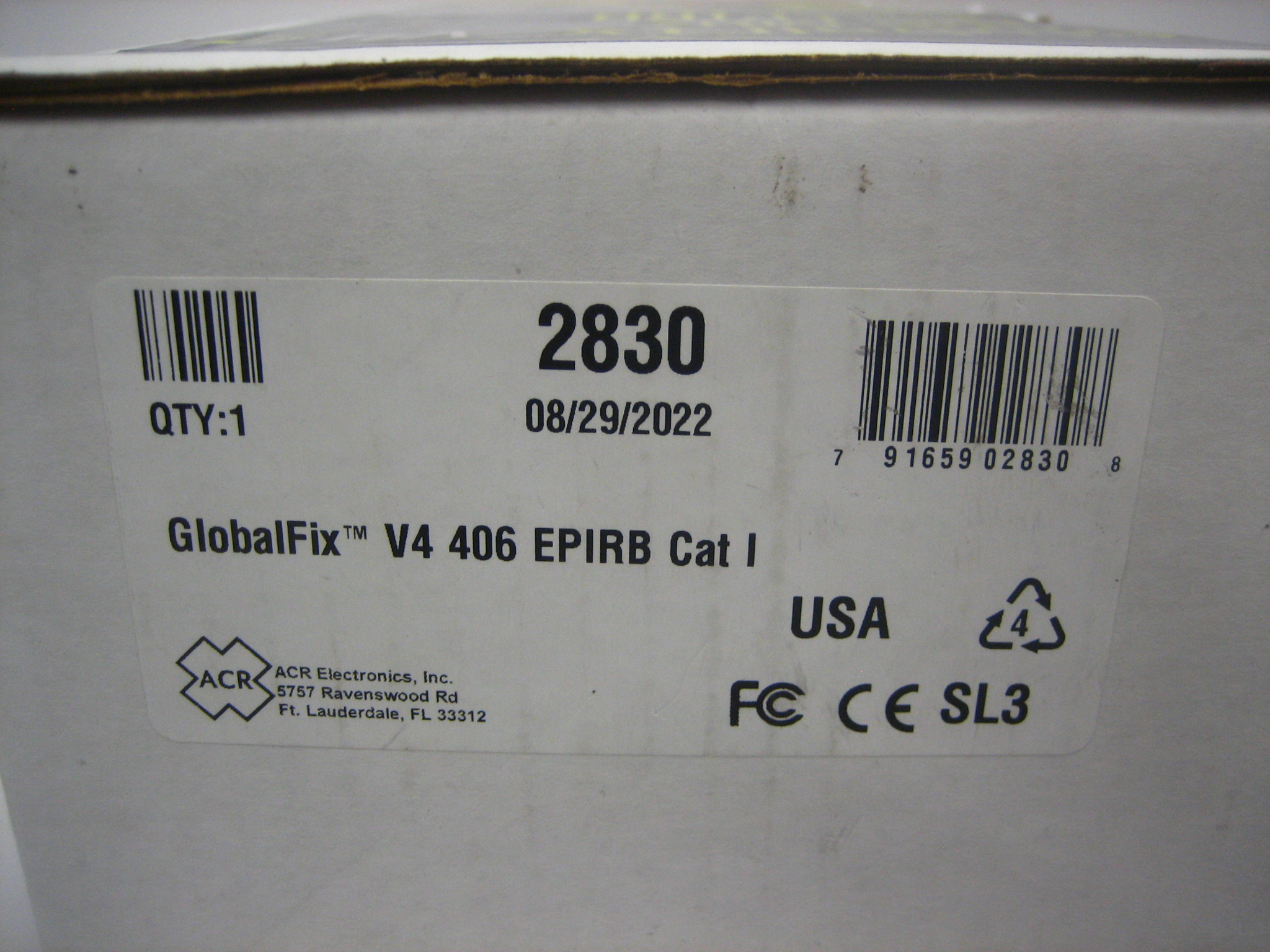 ACR 2830 GlobalFix V4 Category I EPIRB w/Hydrostatic Auto Release *NEW ...