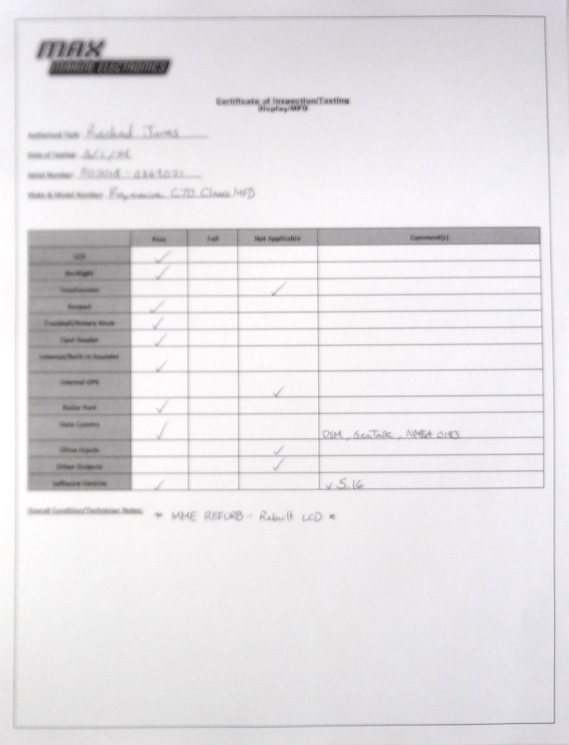 Raymarine C70 Classic Mutli-Function Display Unit E02018 *MME REFURB ...