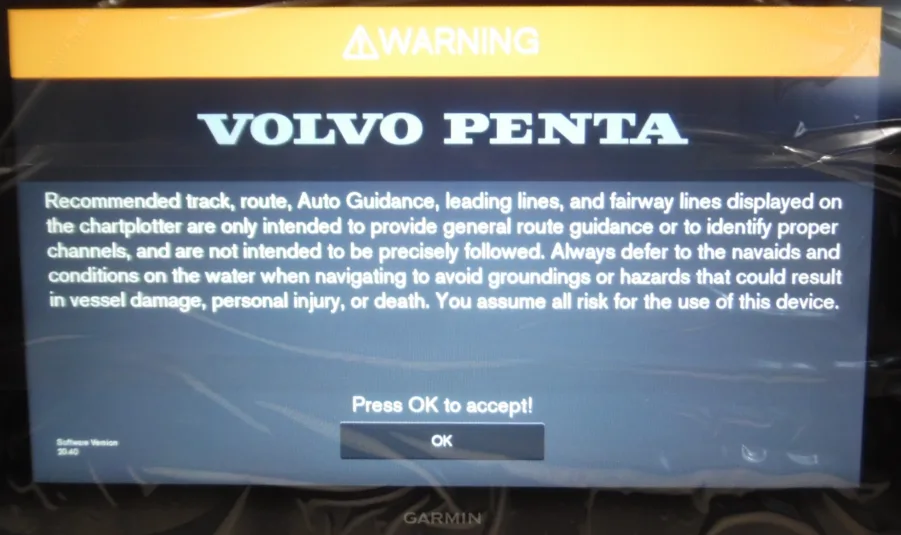 Volvo Penta Glass Helm 16" Display - Garmin 7616 - NEW OLD STOCK W ...