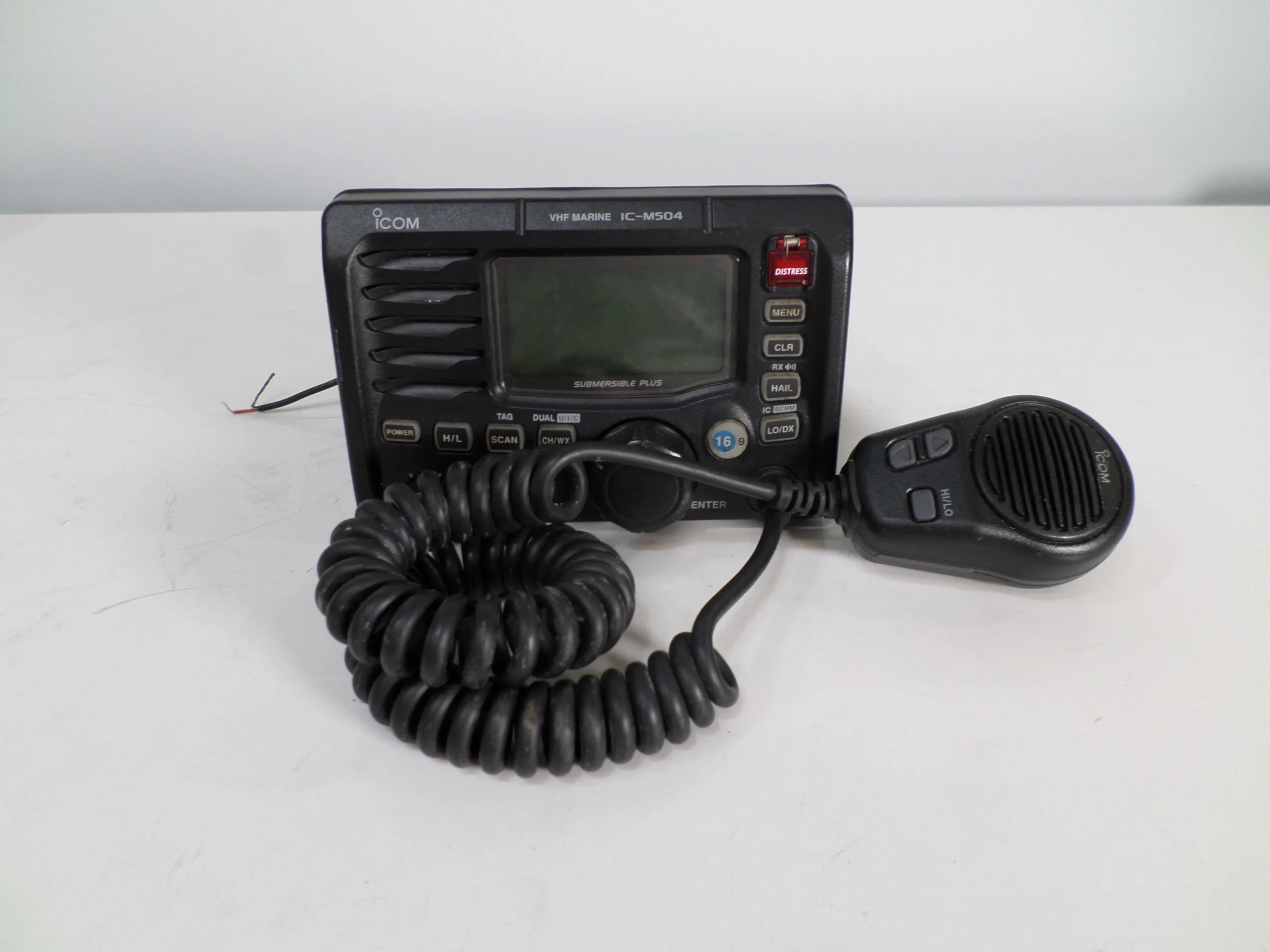 ICOM IC-M504 Marine Two Way VHF Radio with Attached Mic - Tested - Max ...