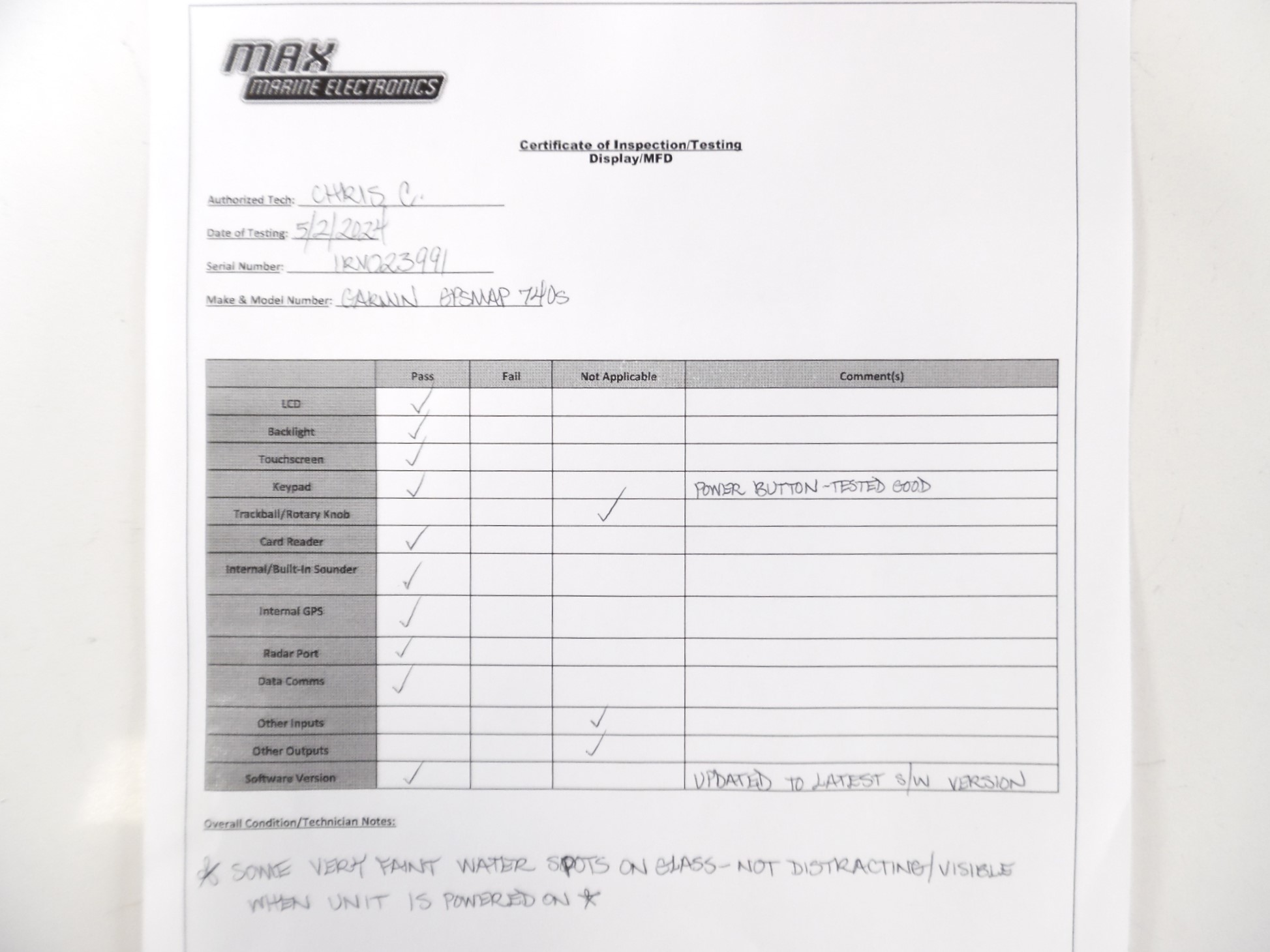 Garmin GPSMAP 740s Touchscreen Chartplotter~Kit w/Bracket, Knobs, Sun ...