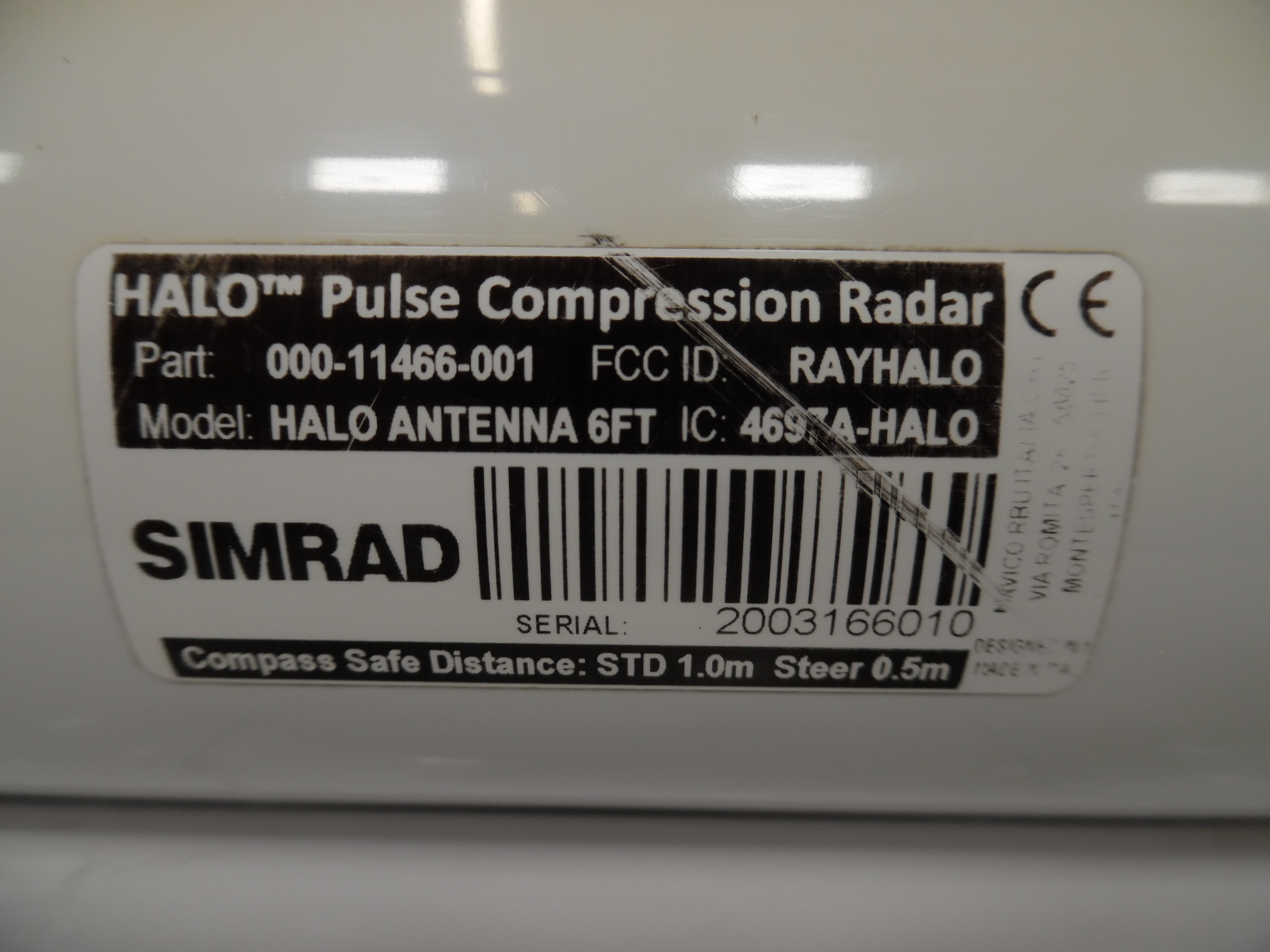 SIMRAD HALO 6 Pulse Compression Radar 6′ Open Array W/RI-12 (BENCH ...