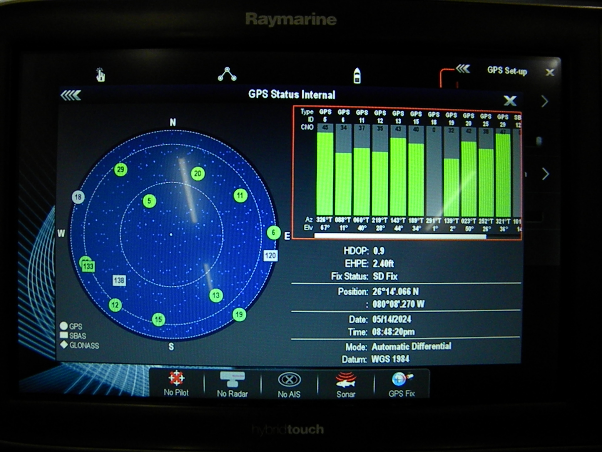 Raymarine e127 HybridTouch 12.1" Multifunction Display w/ Sun Cover ...