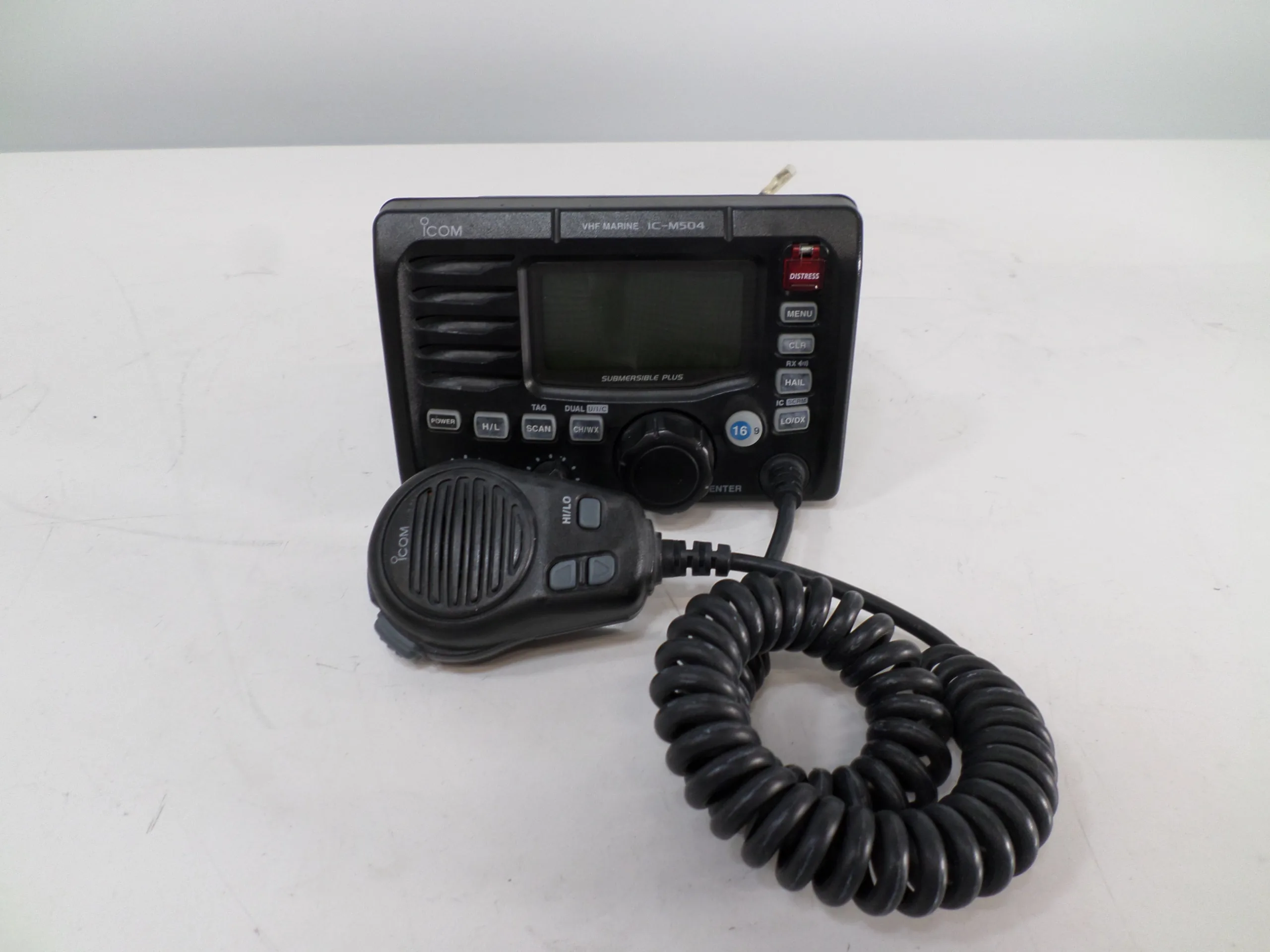 ICOM IC-M504 Marine Two Way VHF Radio with Attached Mic - *Tested ...