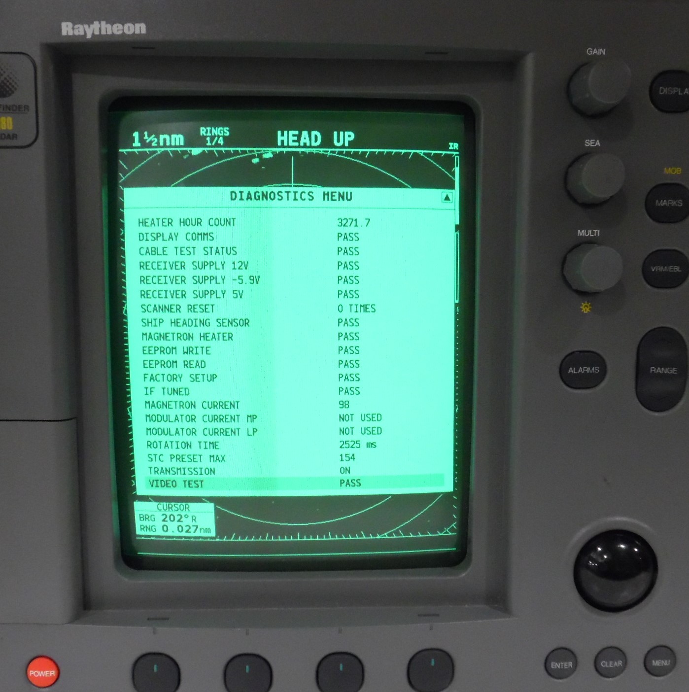 Raymarine 4kW Analog 4'ft. Open Array Radar M92654 w/ Raytheon R80 CRT ...