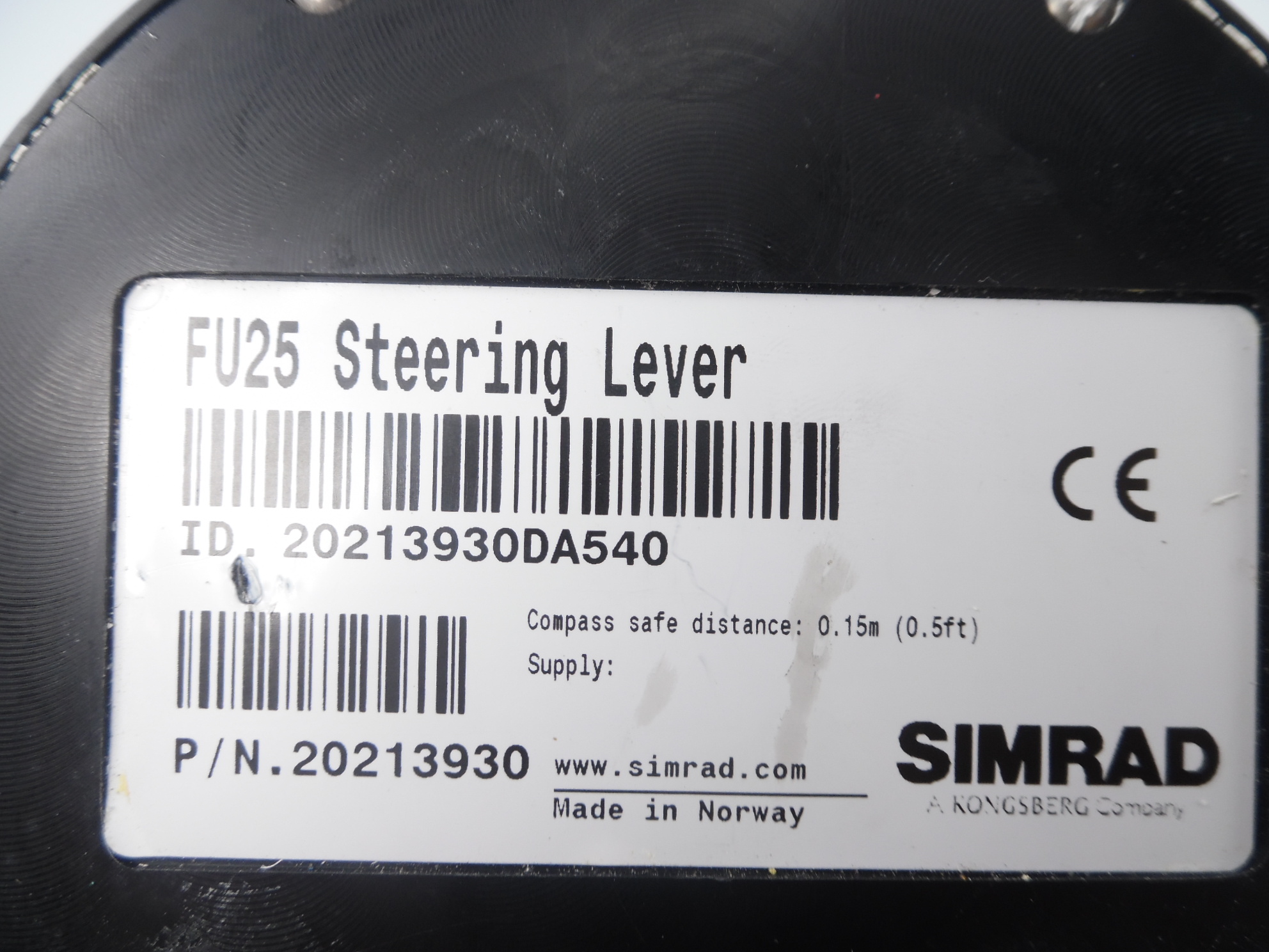 Simrad~FU25 Follow Up Steering Lever 20213930 - Max Marine Electronics
