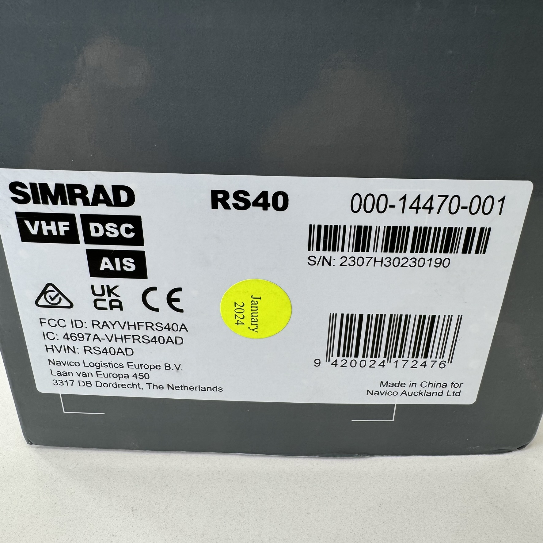 Simrad Navico RS40 AIS Receive Only VHF Radio w/ Bracket - NEW OLD ...