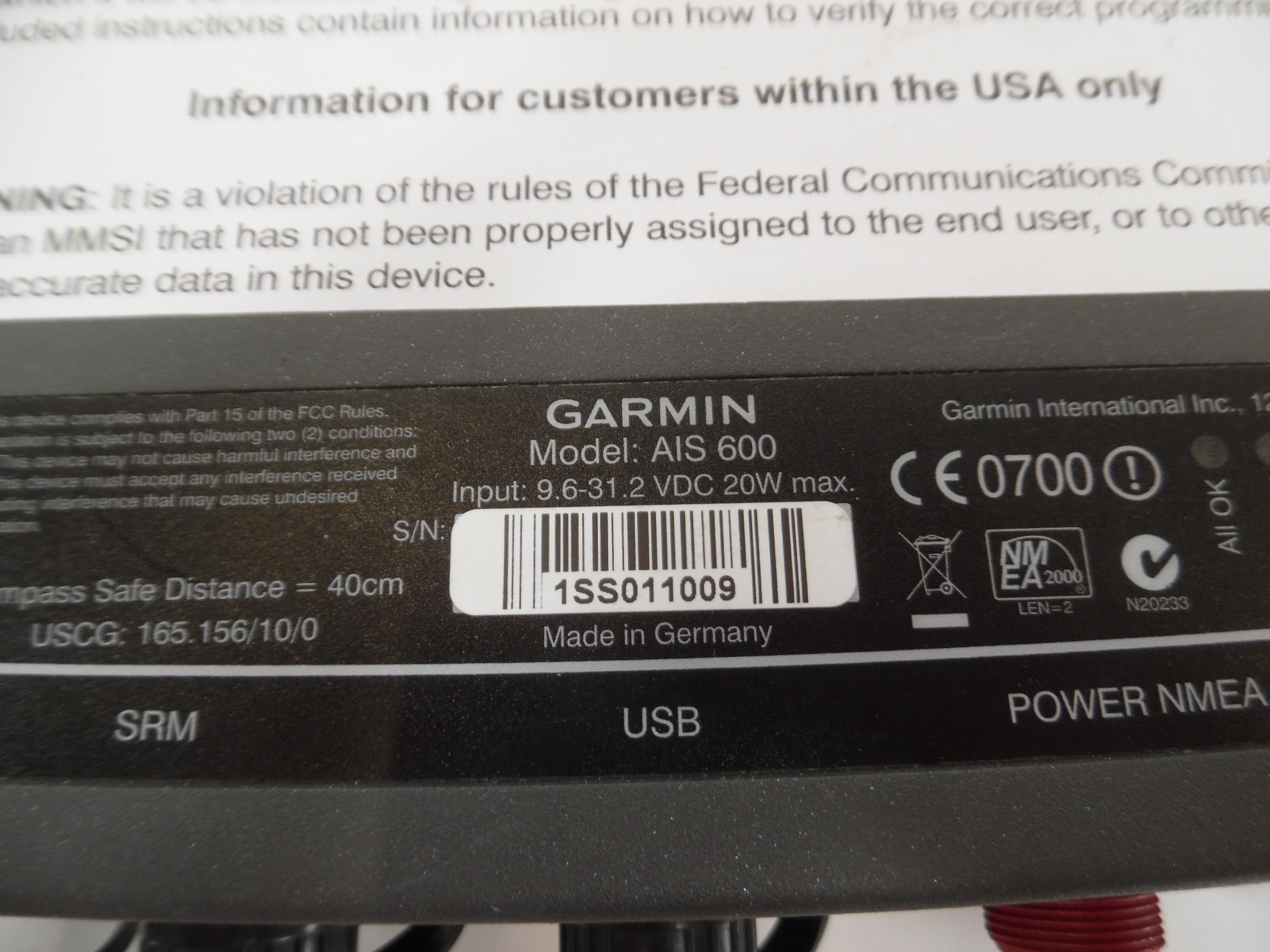 Garmin AIS600 Blackbox Class B Transponder - Clean MMSI - 010-00865-00 ...
