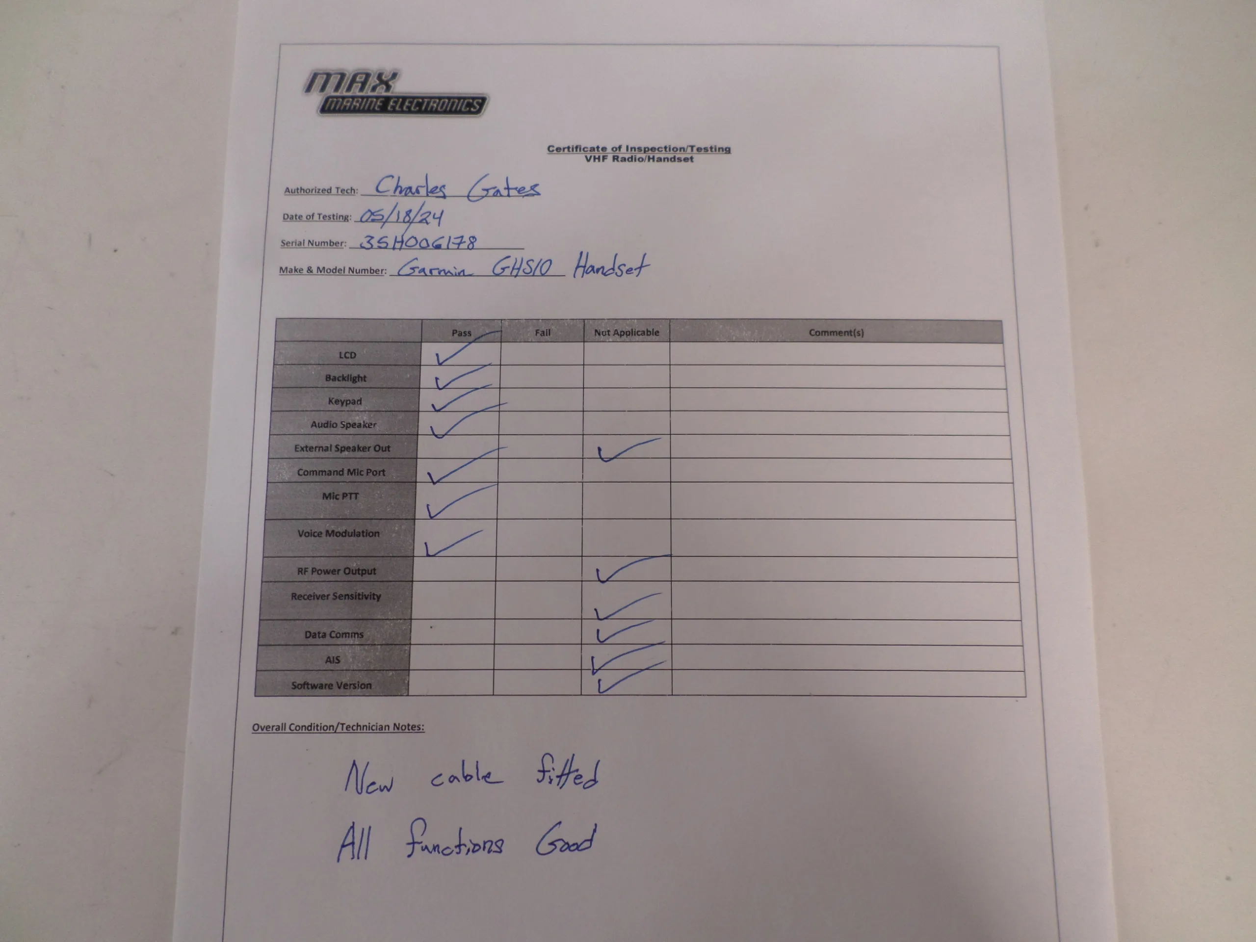 Garmin GHS10 Second Station Handset for VHF300/200 Marine Radios - *New ...