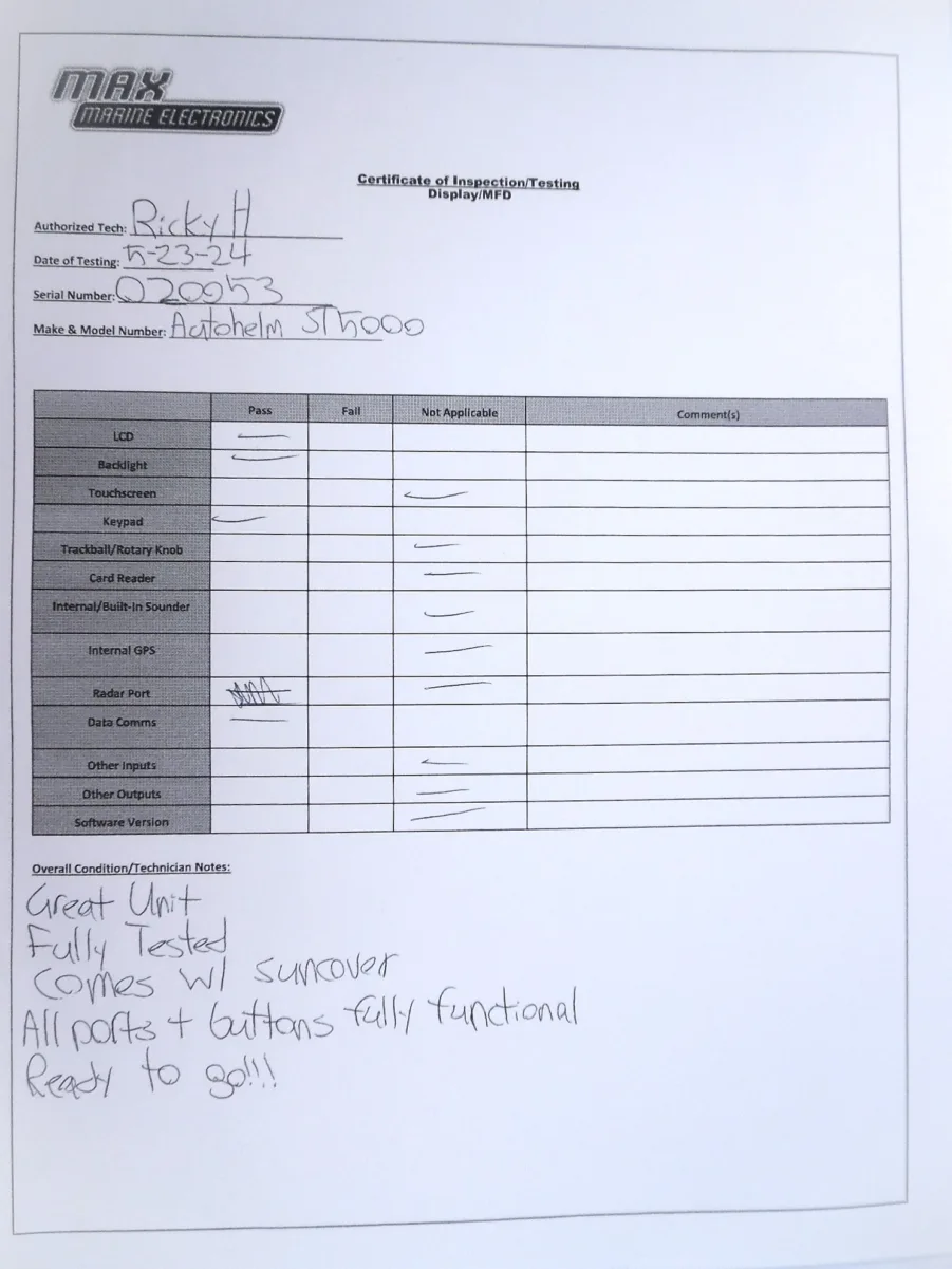 Autohelm ST5000 Z142 Autopilot Comp. Head Fully Tested - Max Marine ...