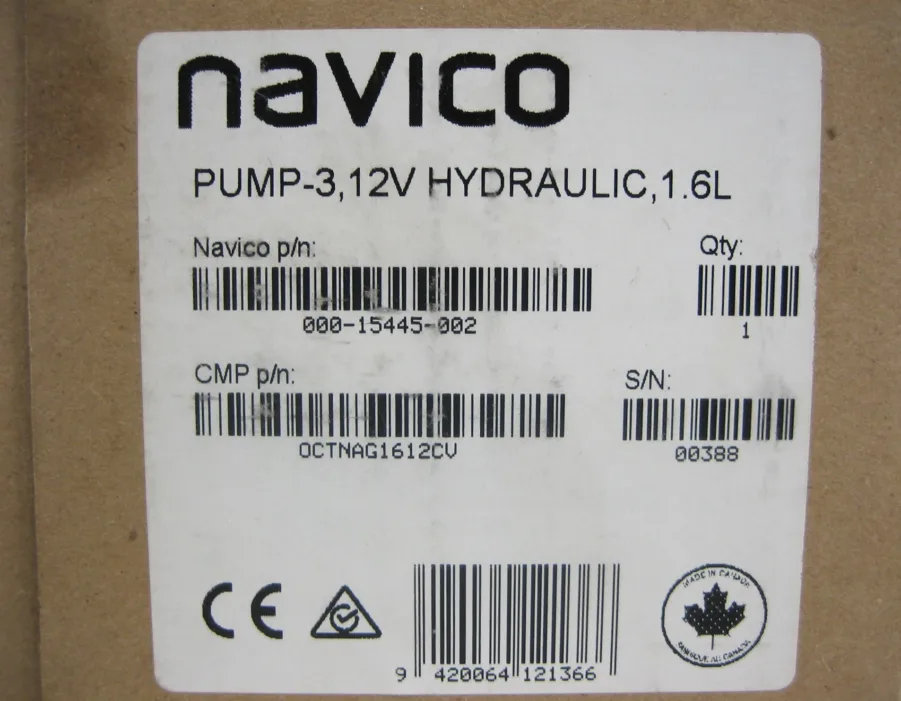 NAVICO PUMP-3 HYDRAULIC 1.6L AUTOPILOT PUMP RPU160 Replacement - Max ...