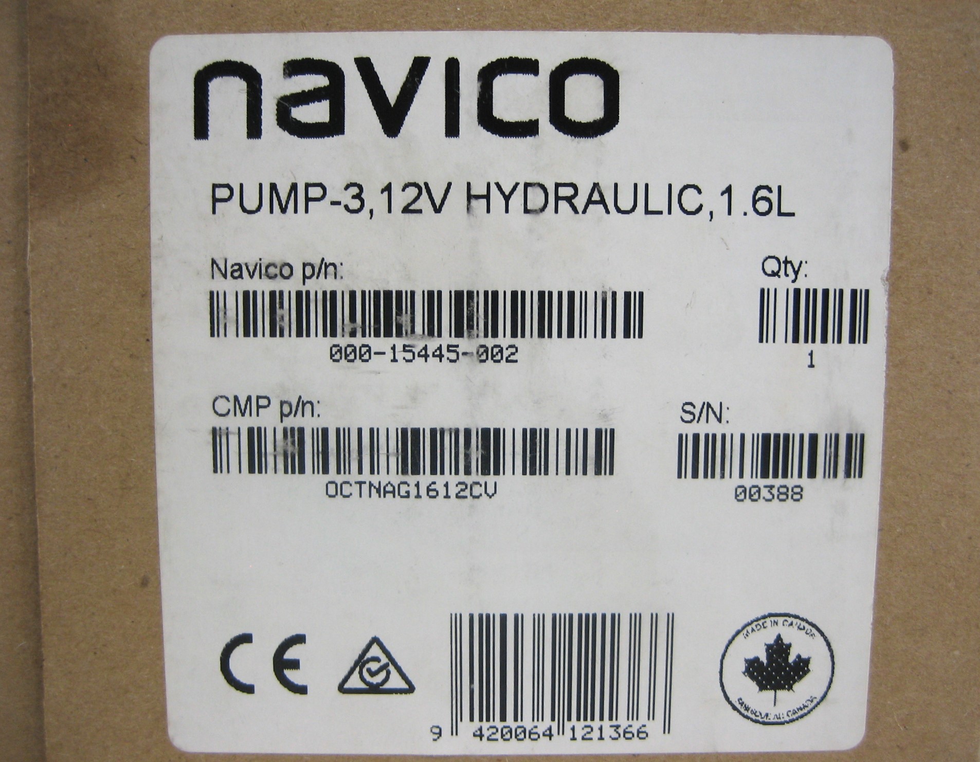 NAVICO PUMP-3 HYDRAULIC 1.6L AUTOPILOT PUMP RPU160 Replacement - Max ...