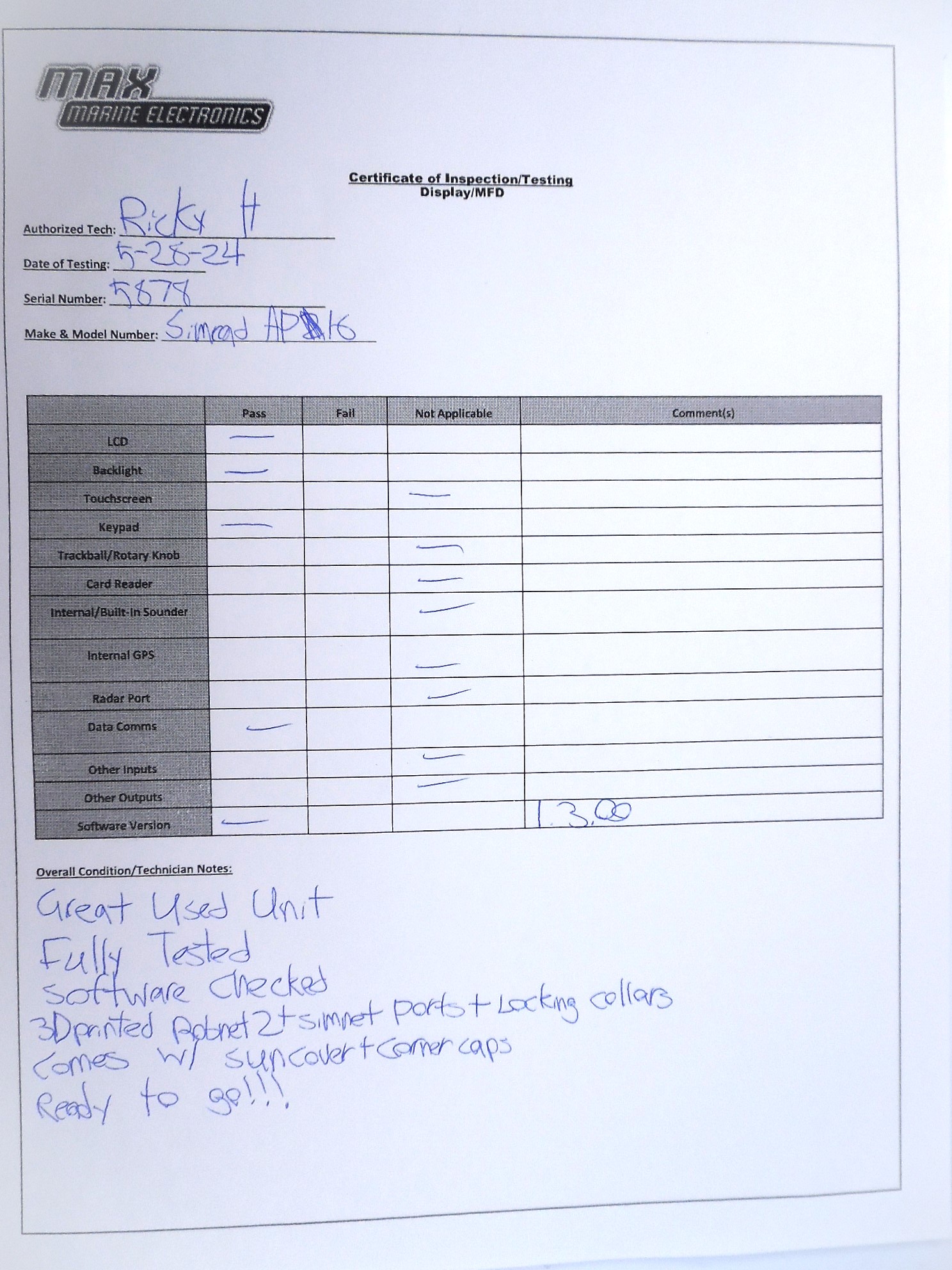 Simrad AP16 Autopilot Control Head 22087399 *VERY RARE* - Max Marine ...