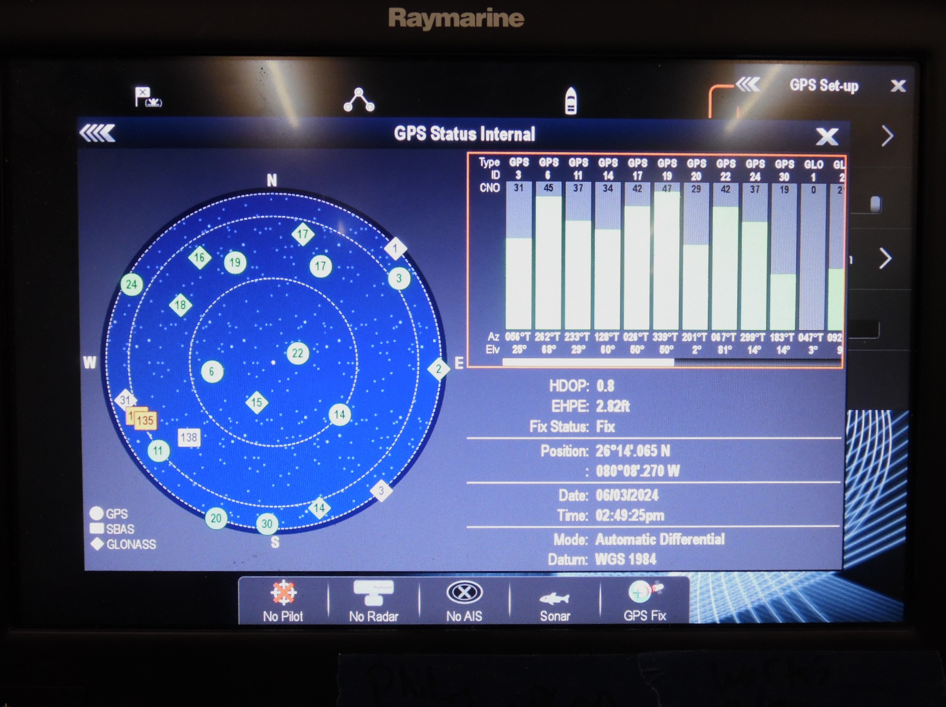 Raymarine Raystar150 GPS / GNSS Receiver Antenna w/ Pole Mounting Kit ...