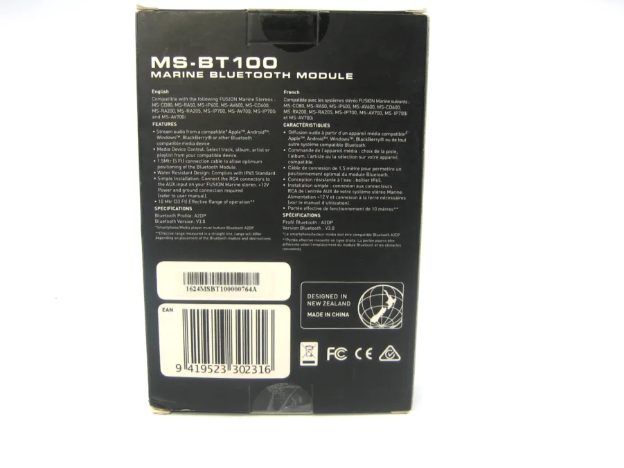 Fusion MS-BT100 Bluetooth Dongle for All Marine Stereo Head Units - Max ...