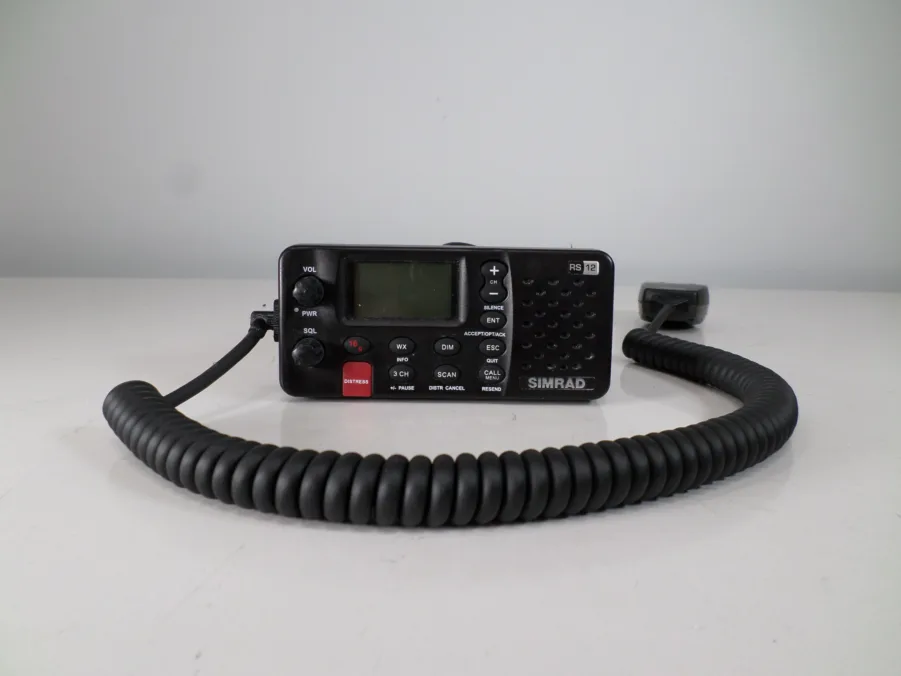 Simrad RS12 Marine DSC VHF w/ Rebuilt Mic Cable - Fully Tested - Max ...
