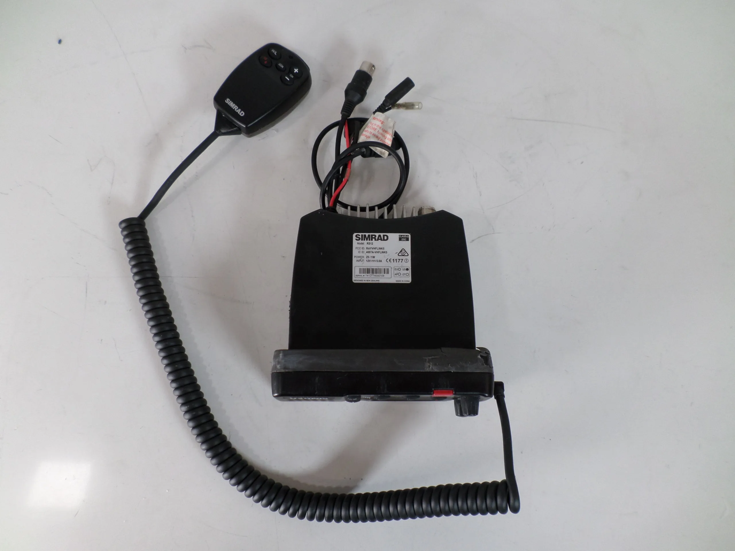 Simrad RS12 Marine DSC VHF w/ Rebuilt Mic Cable - Fully Tested - Max ...