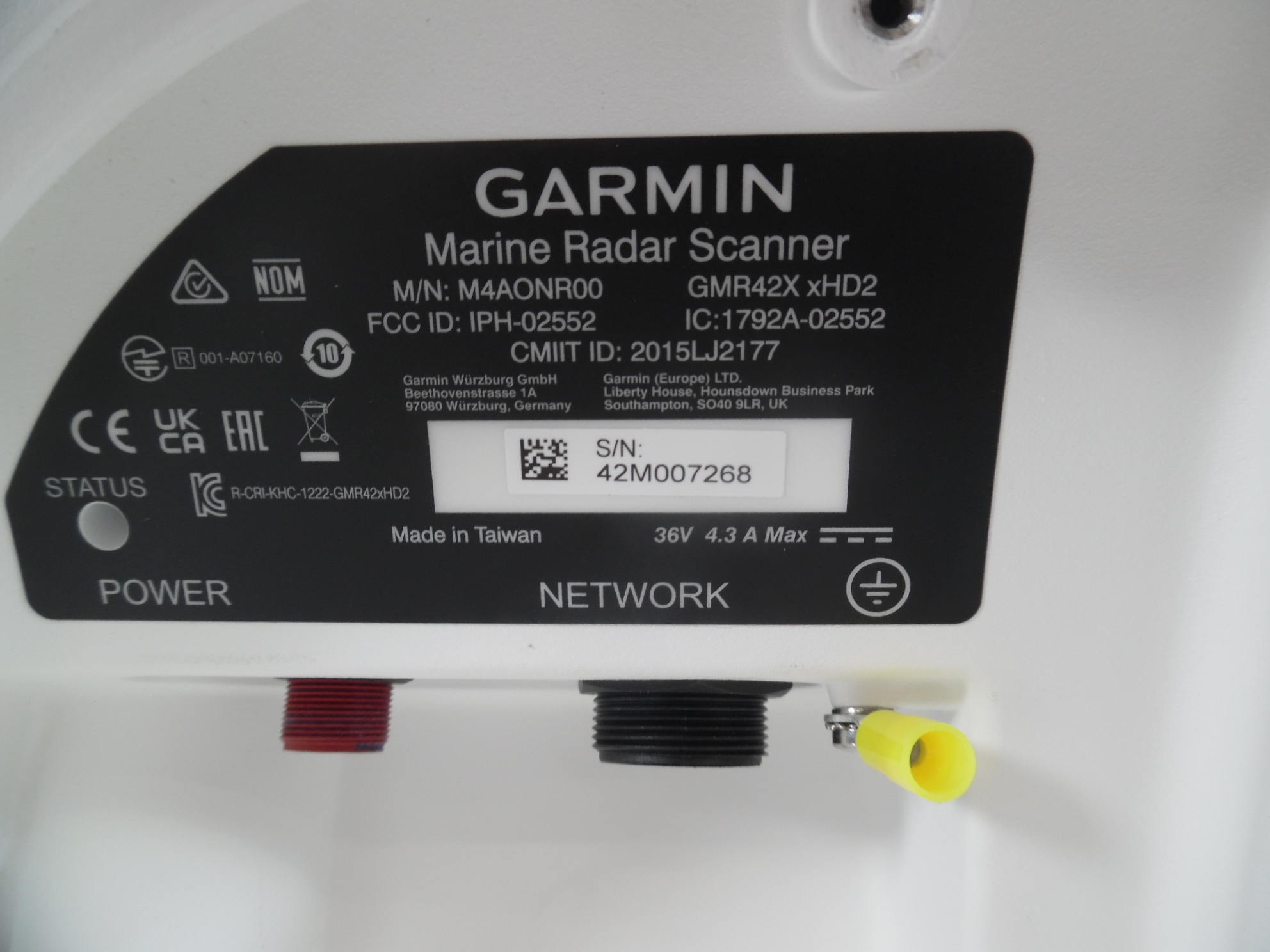 Garmin 4KW GMR424xHD2 Marine Radar System Add-On W/ 4' Antenna- Factory ...