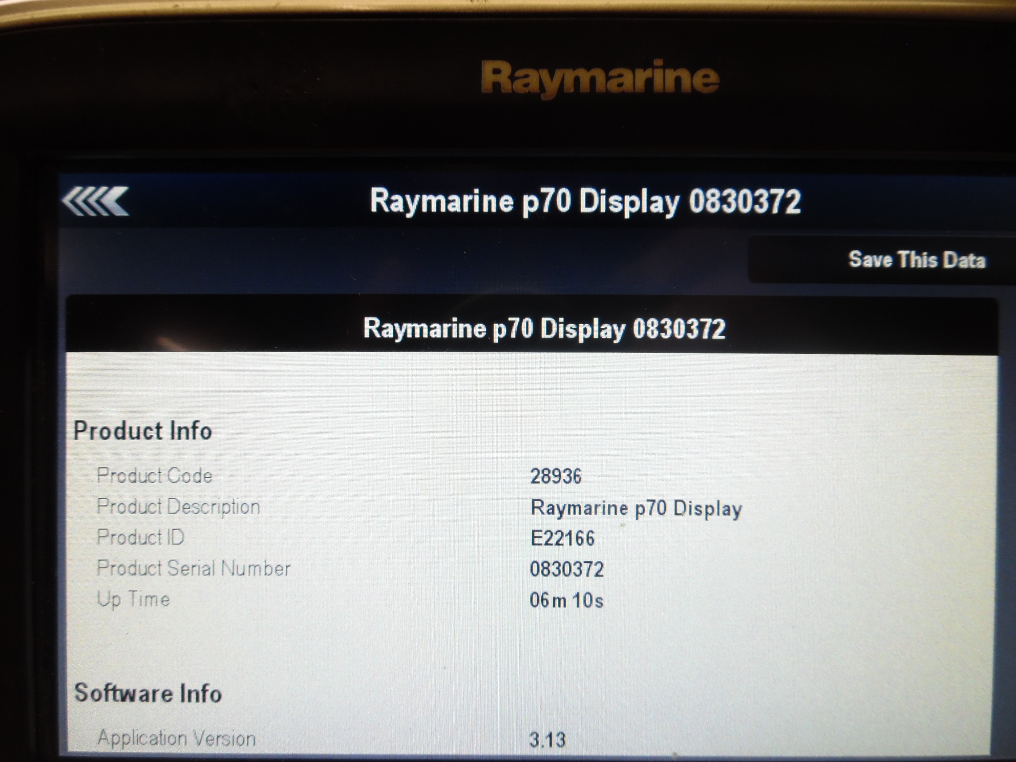 Raymarine~P70 Color Seatalk NG Autopilot Display~E22166 - Max Marine ...