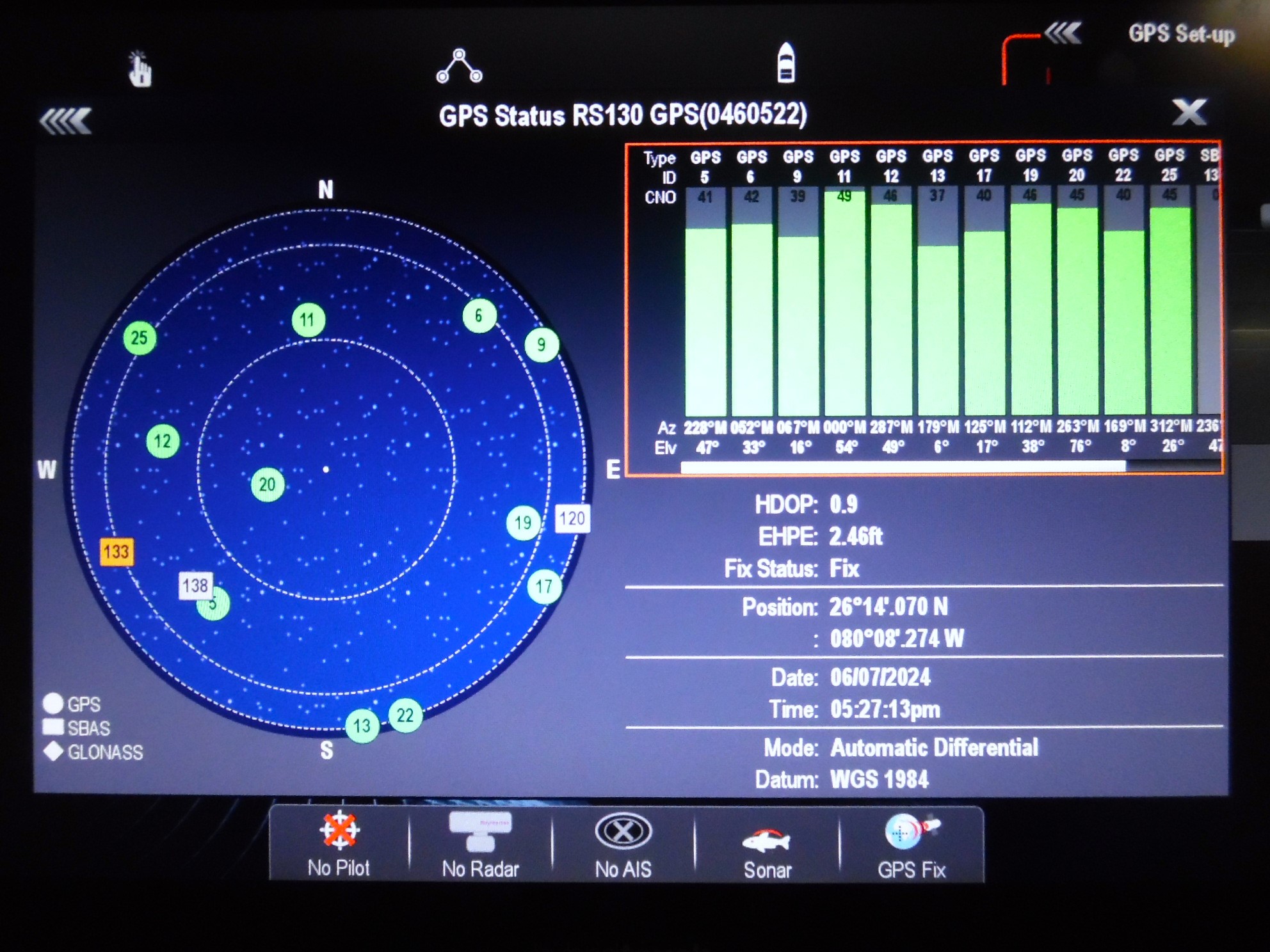 Raymarine eS127 HybridTouch Lighthouse 2 MFD E70284 - Tested - Great ...