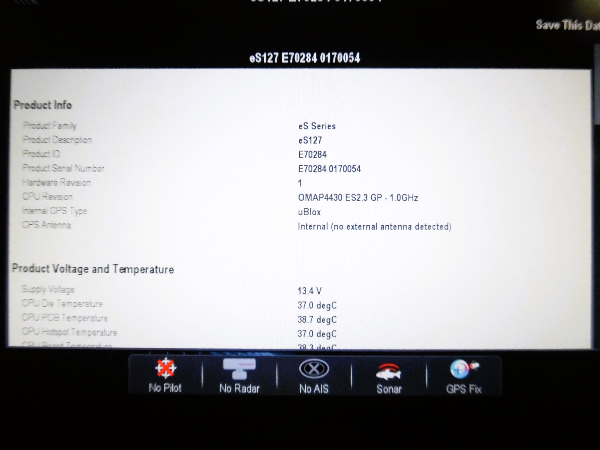 Raymarine eS127 HybridTouch Lighthouse 2 MFD E70284 - Tested - Great ...